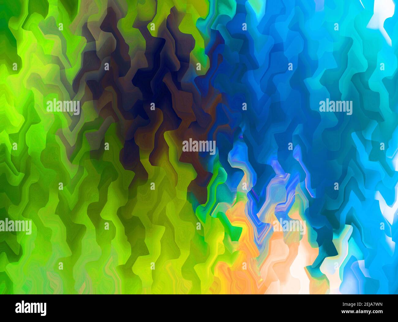 Illustration of a colorful wavy pattern Stock Photo - Alamy