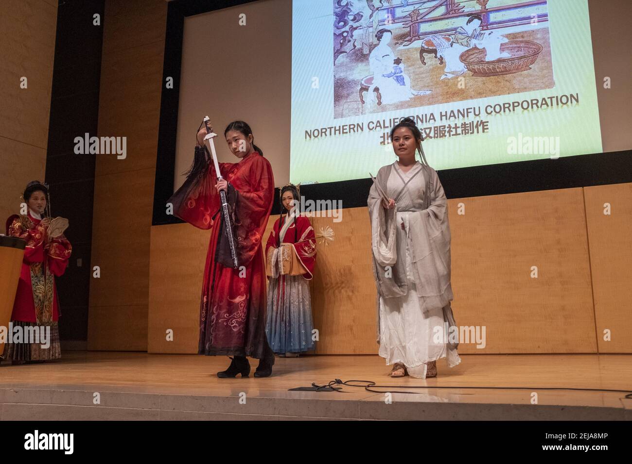 Enthusiasts of traditional Chinese clothings of the "Han people", known ...