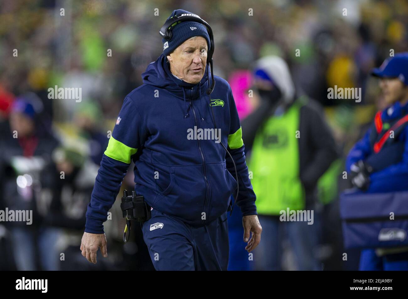 January 12, 2020: Seattle head coach Pete Carroll during the NFL ...