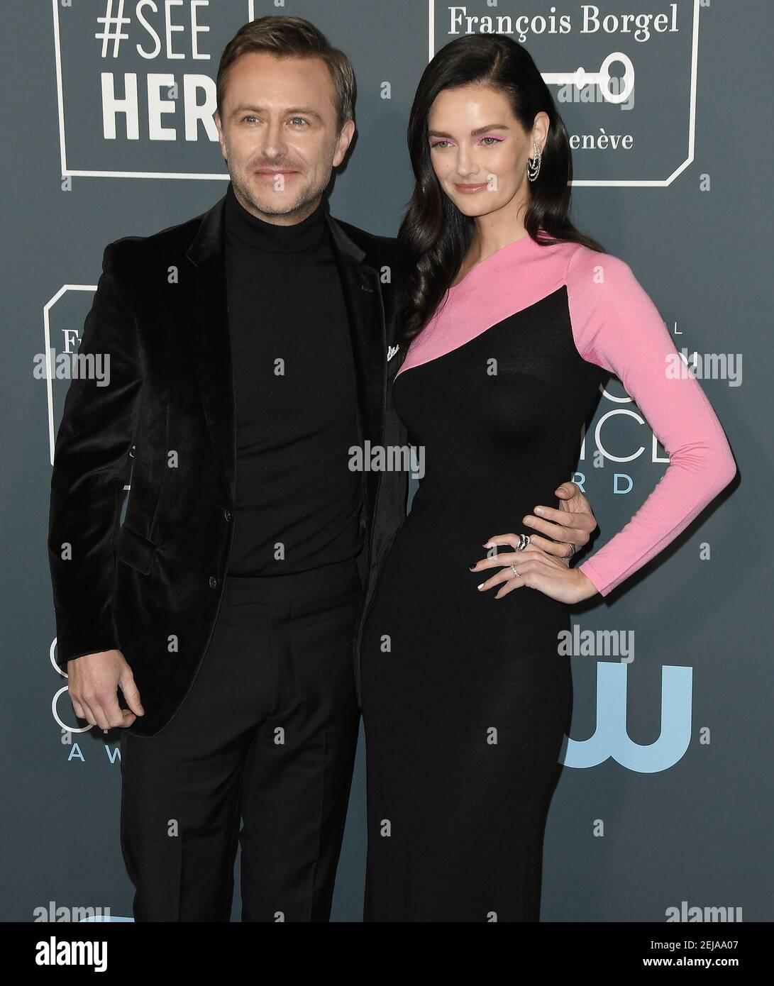 Chris Hardwick and Lydia Hearst-Shaw at the 25th Annual Critics' Choice ...