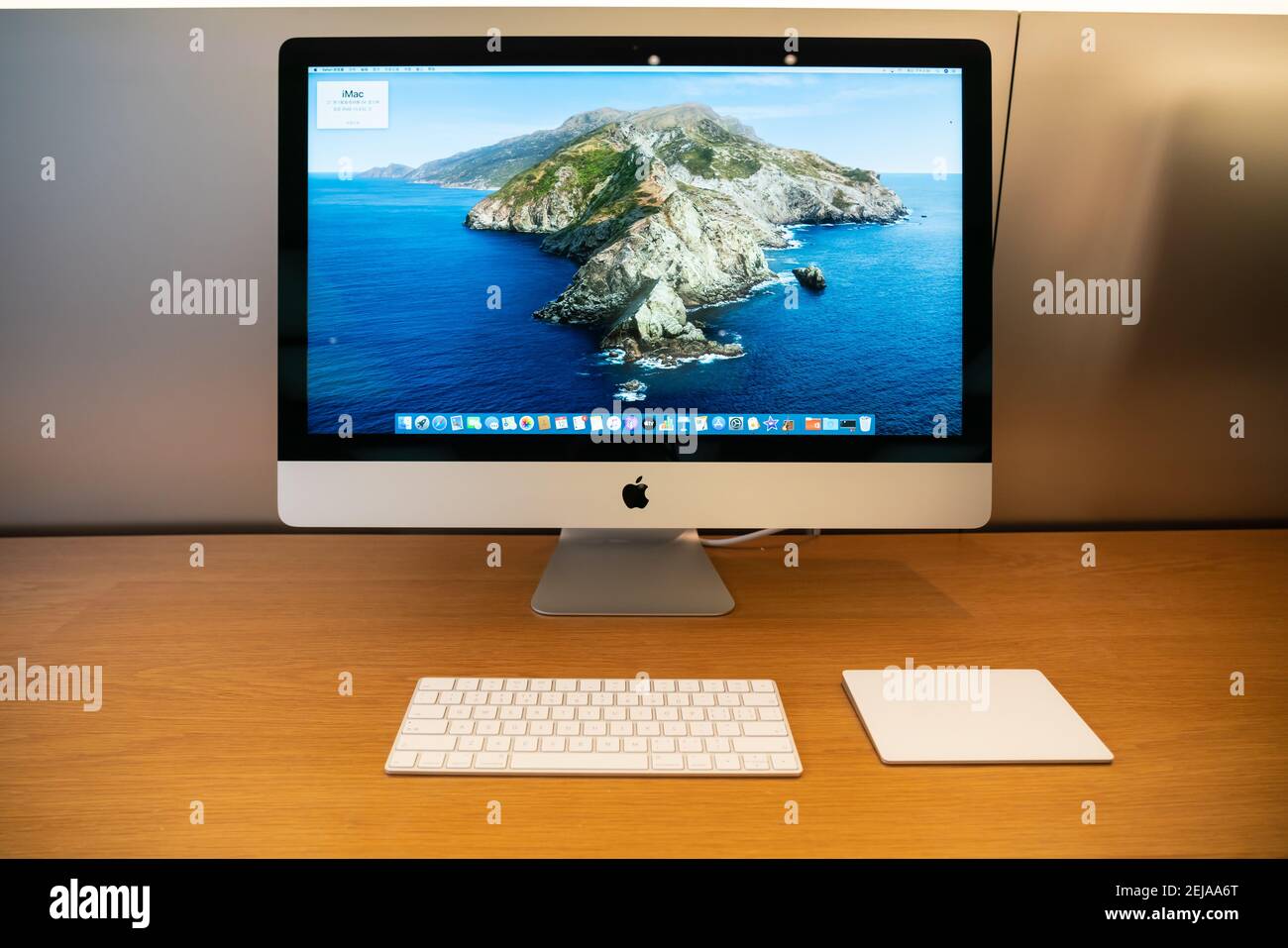 An iMac seen in an Apple retail store in Shanghai. (Photo by Alex Tai ...