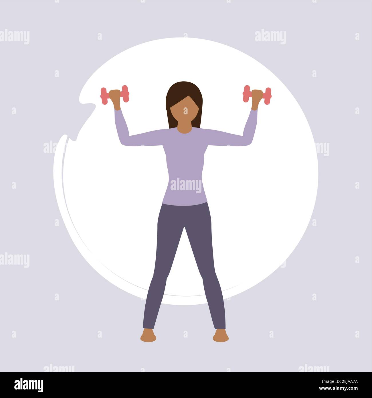 girl doing exercise with barbell healthy lifestyle fitness design ...