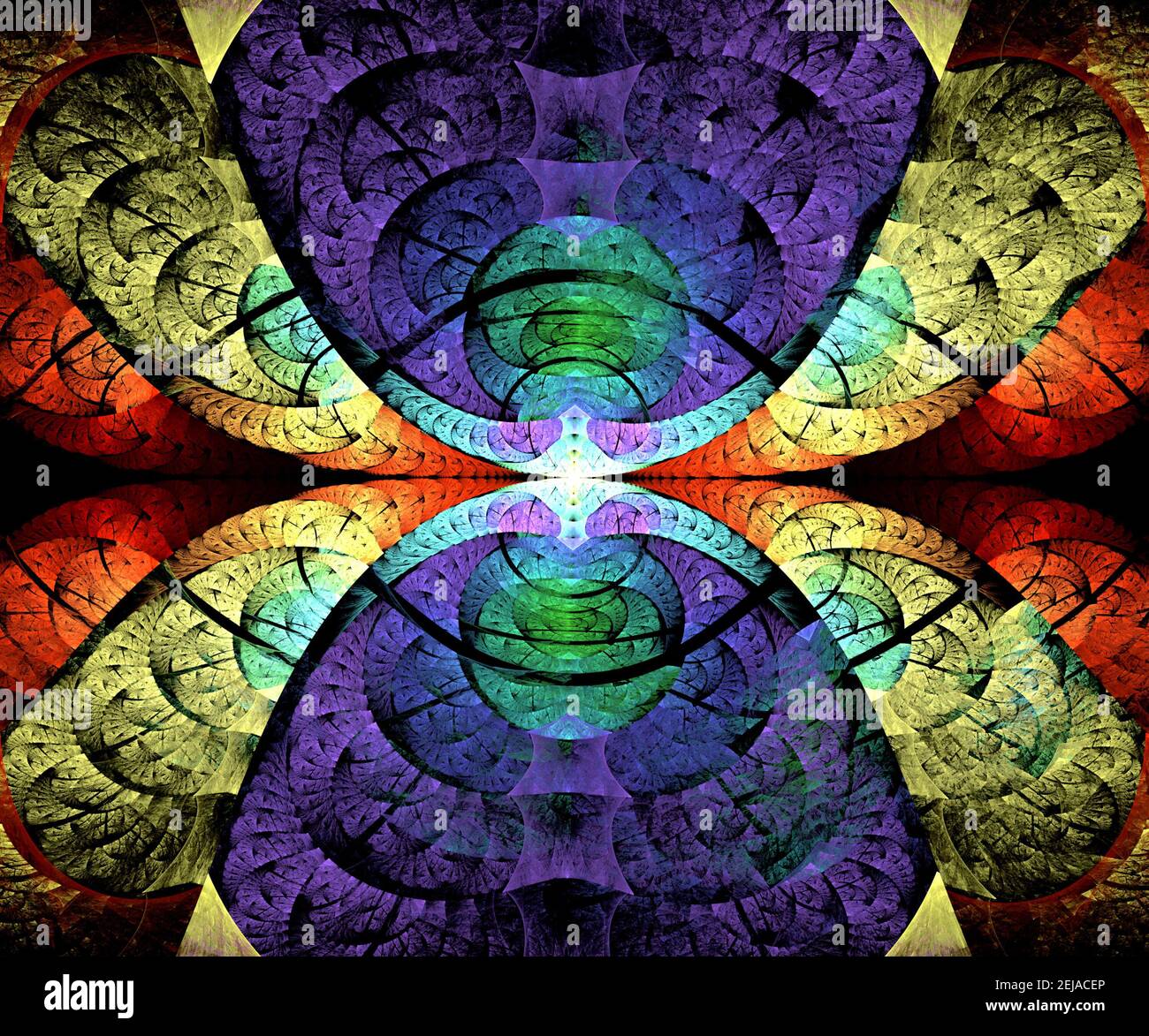 Computer generated colorful fractal artwork for creative art,design and ...