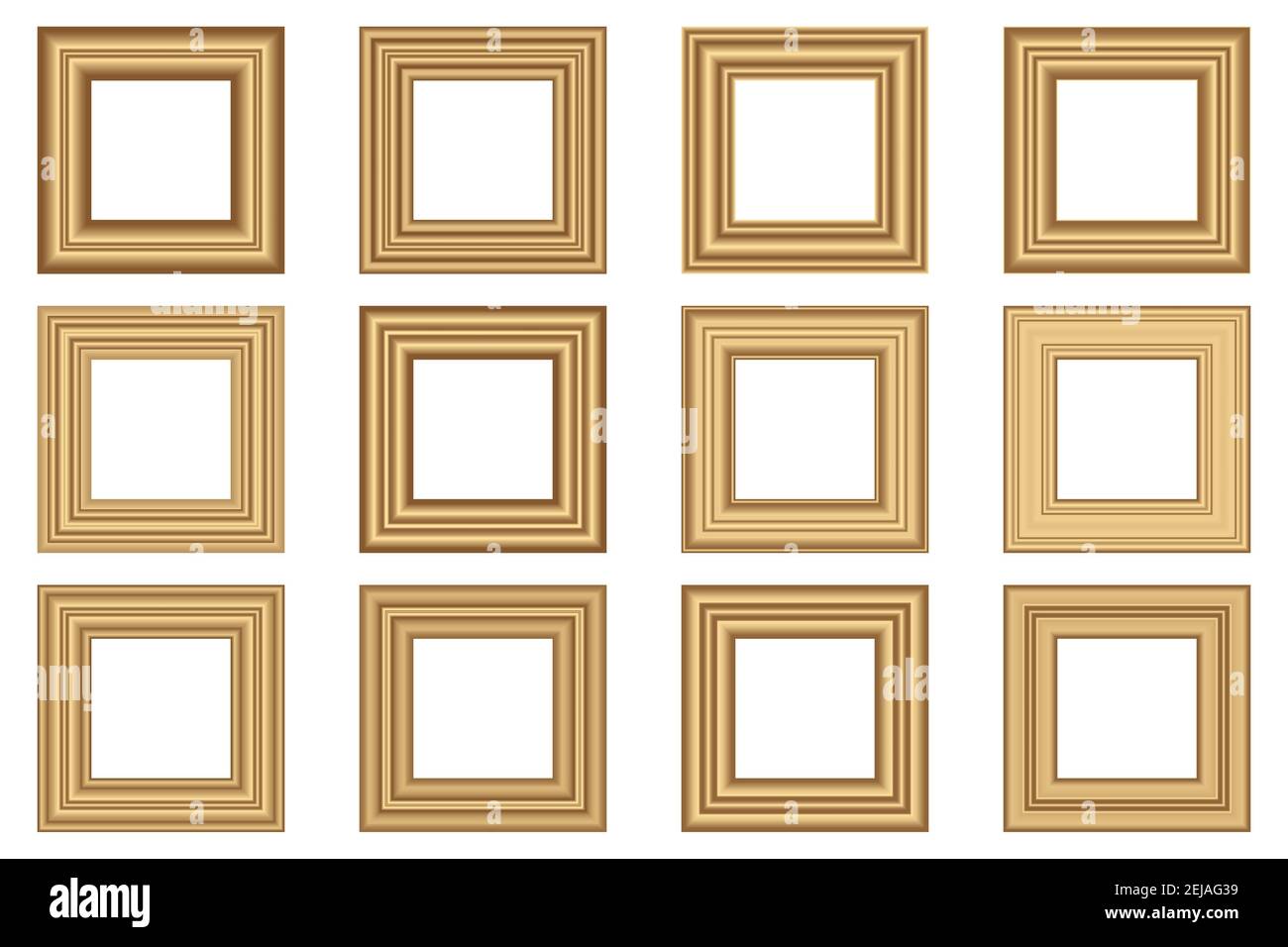 Big set of squared vintage wooden frame for your design. Vintage cover ...
