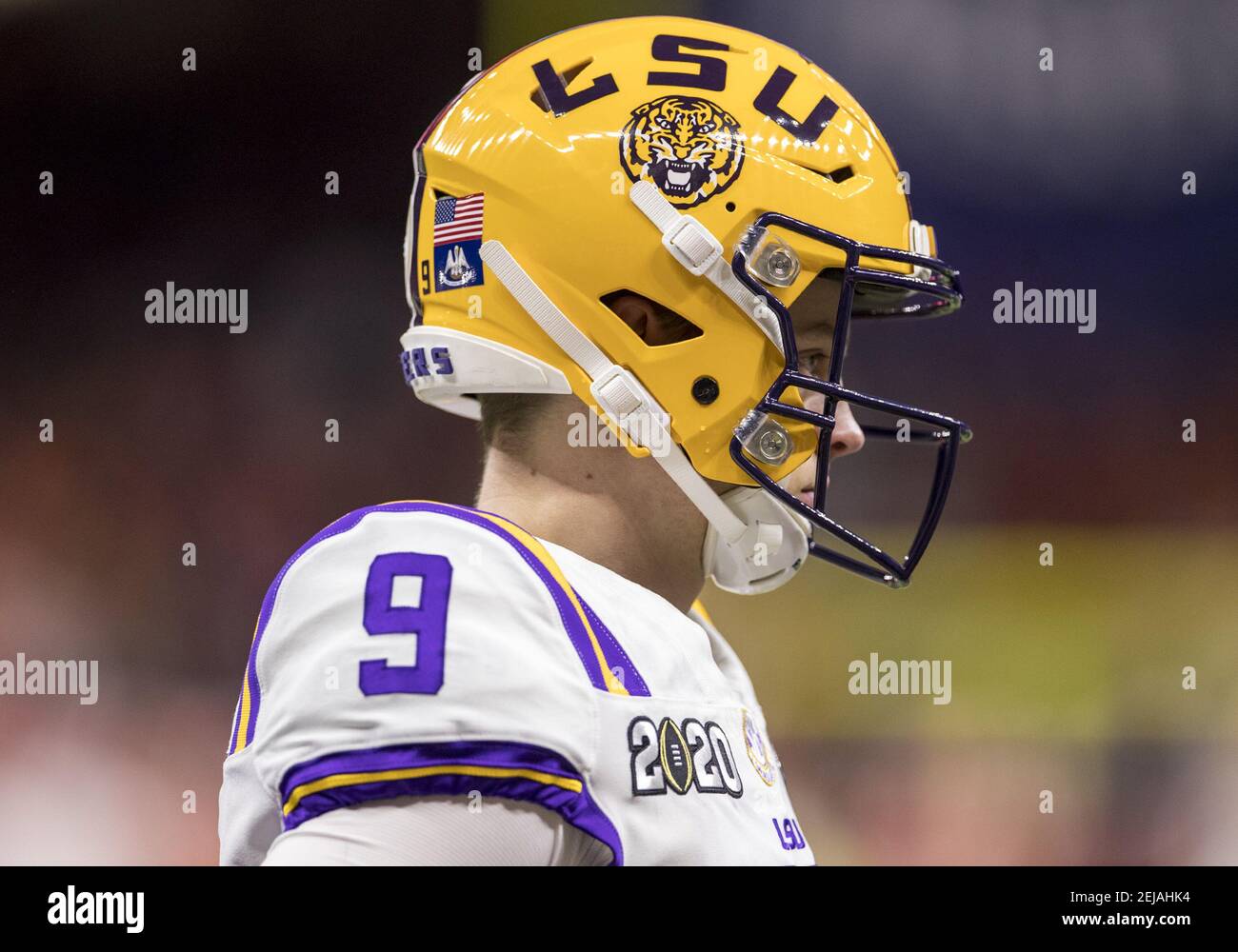 January 13, 2020: LSU quarterback Joe Burrow (9) during College ...