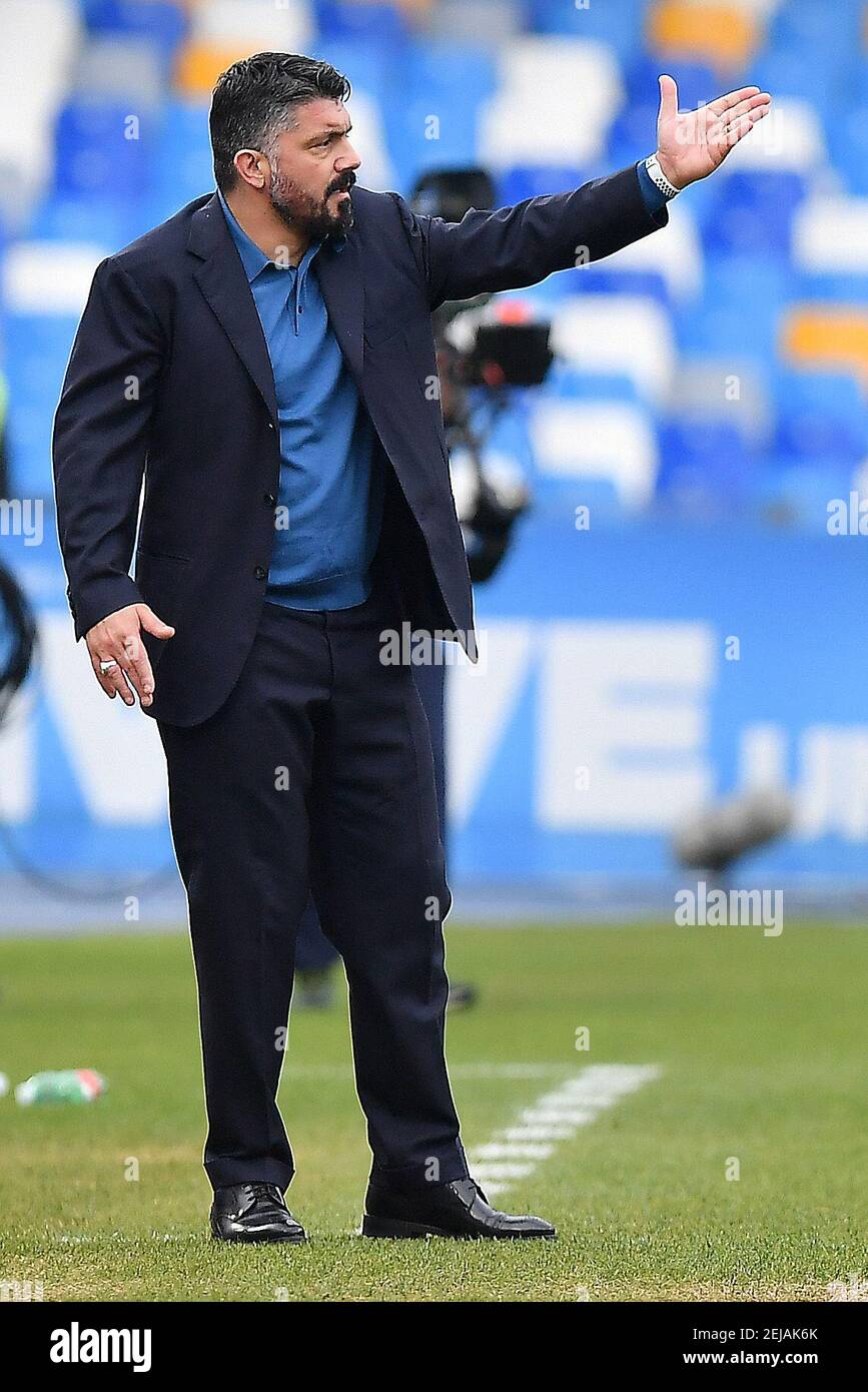 Gennaro Gattuso, manager of SSC Napoli during the match Napoles v ...