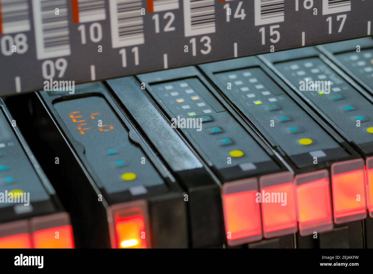 Lighting status indicator signals on electric control panel of SMD ...