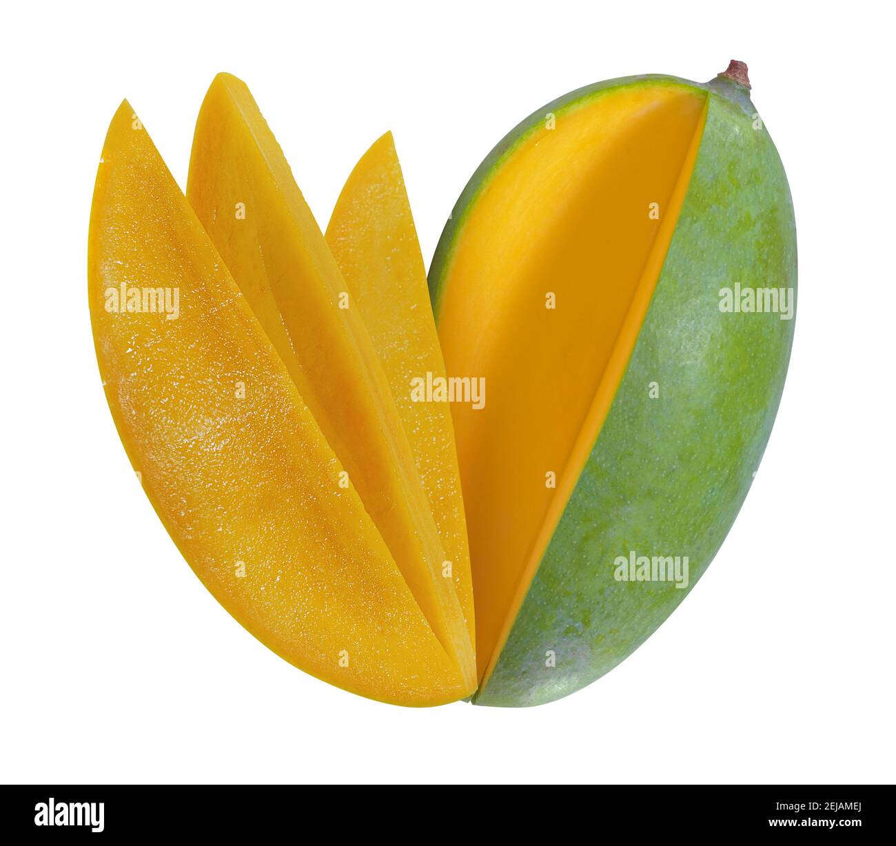 Green mango isolated on white background Stock Photo - Alamy