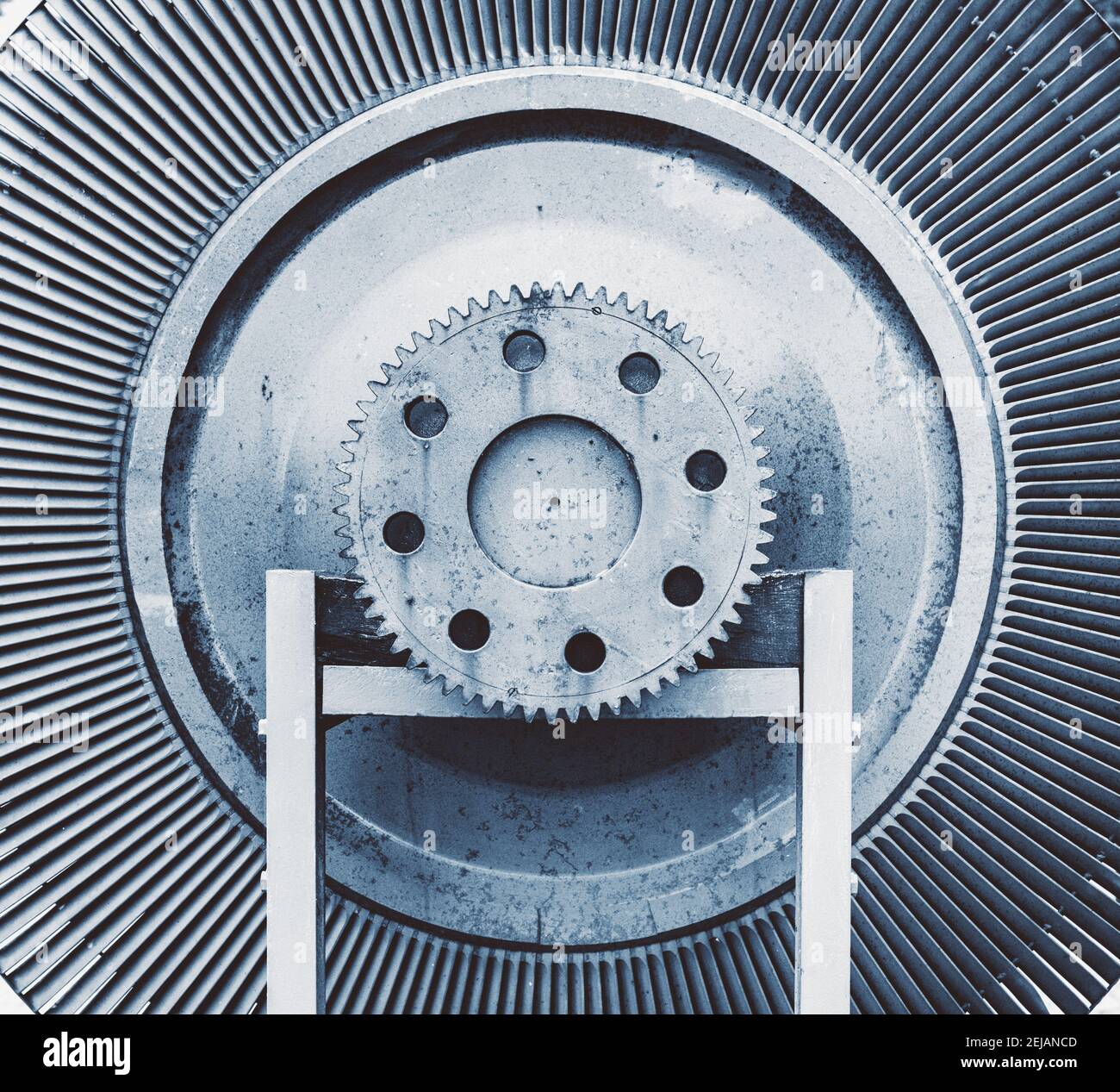 Old vintage rotor from an old power station. Vintage machinery and ...