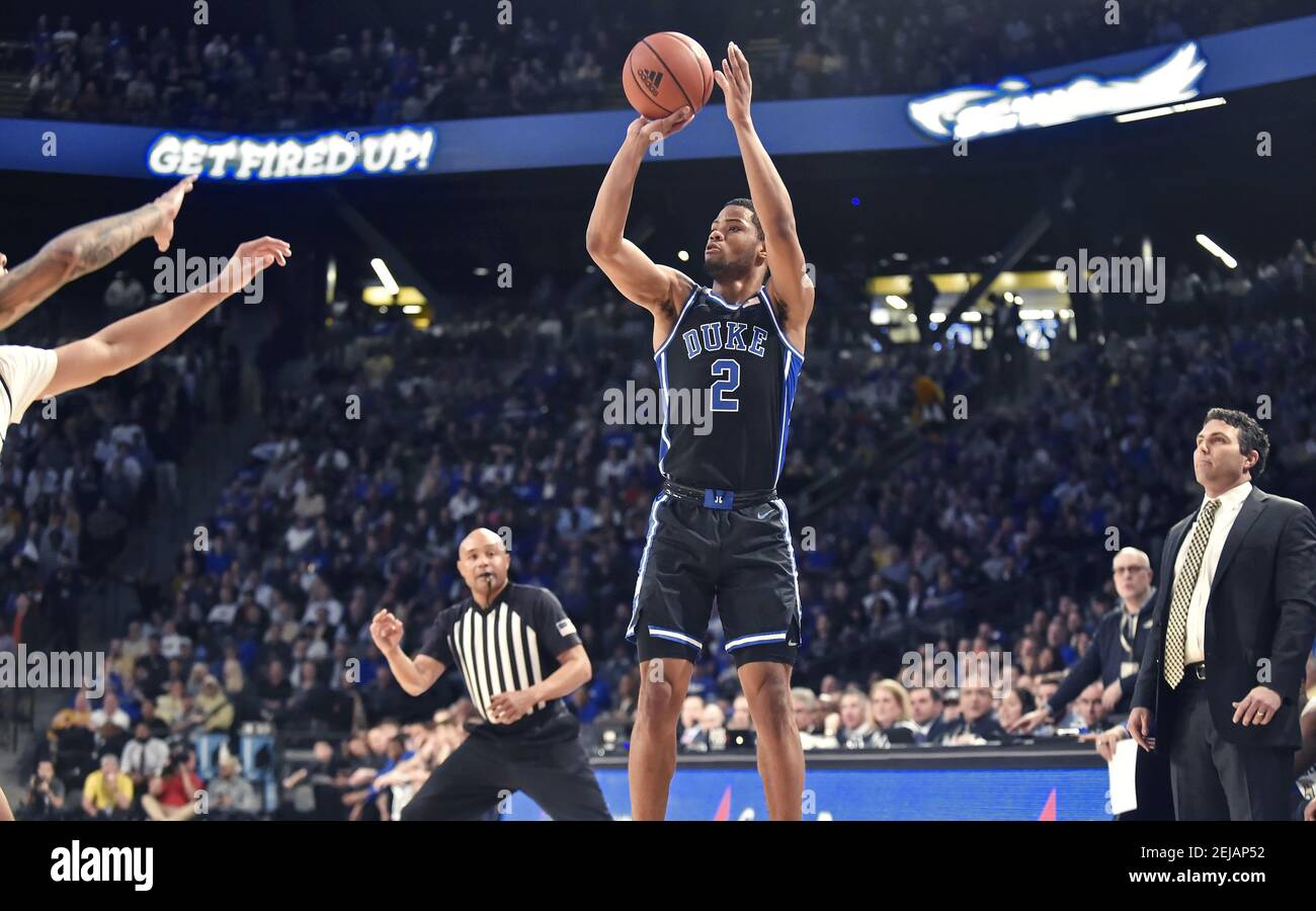 January 8, 2020: Duke guard Cassius Stanley takes a shot during the ...