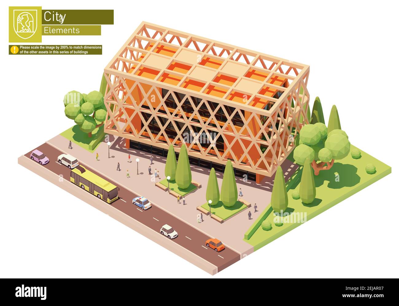 Vector isometric modern office building Stock Vector Image & Art - Alamy