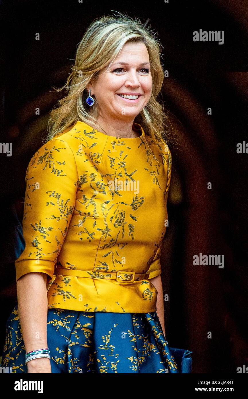 Queen Maxima arrive for the traditional New Year's reception for guests ...