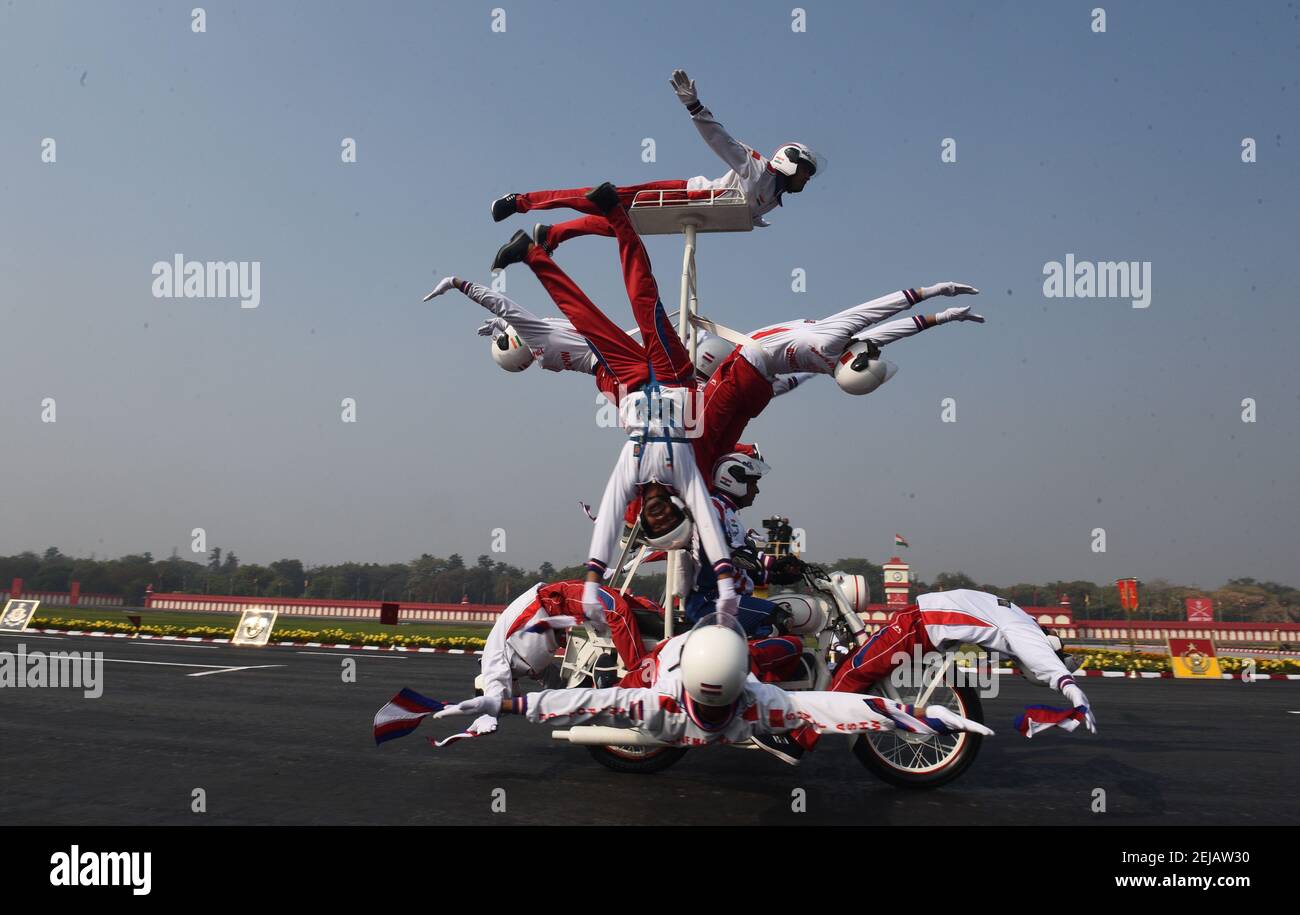 NEW DELHI, INDIA - JANUARY 15: The Indian Army’s daredevils during the ...