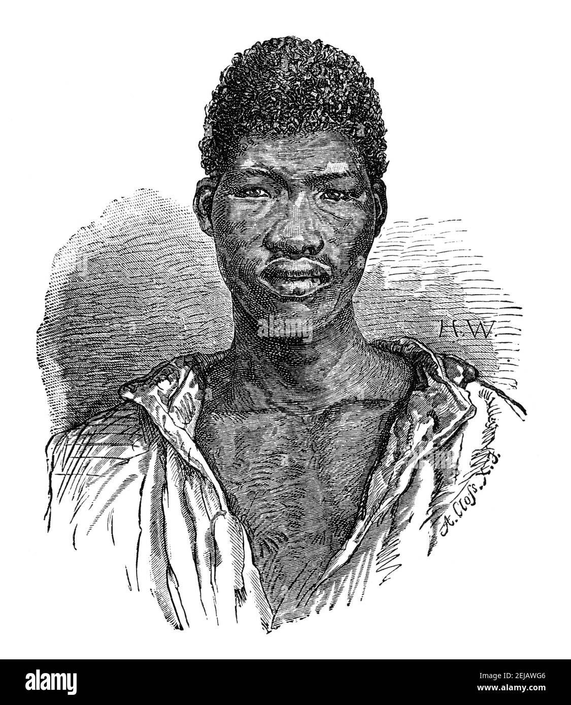African American Man Drawing