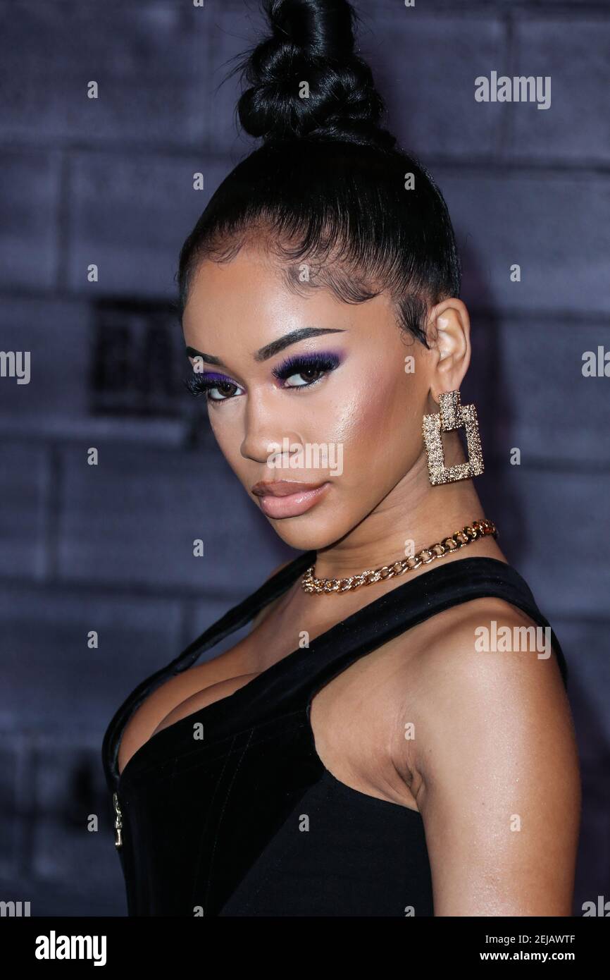 HOLLYWOOD, LOS ANGELES, CALIFORNIA, USA - JANUARY 14: Rapper Saweetie ...