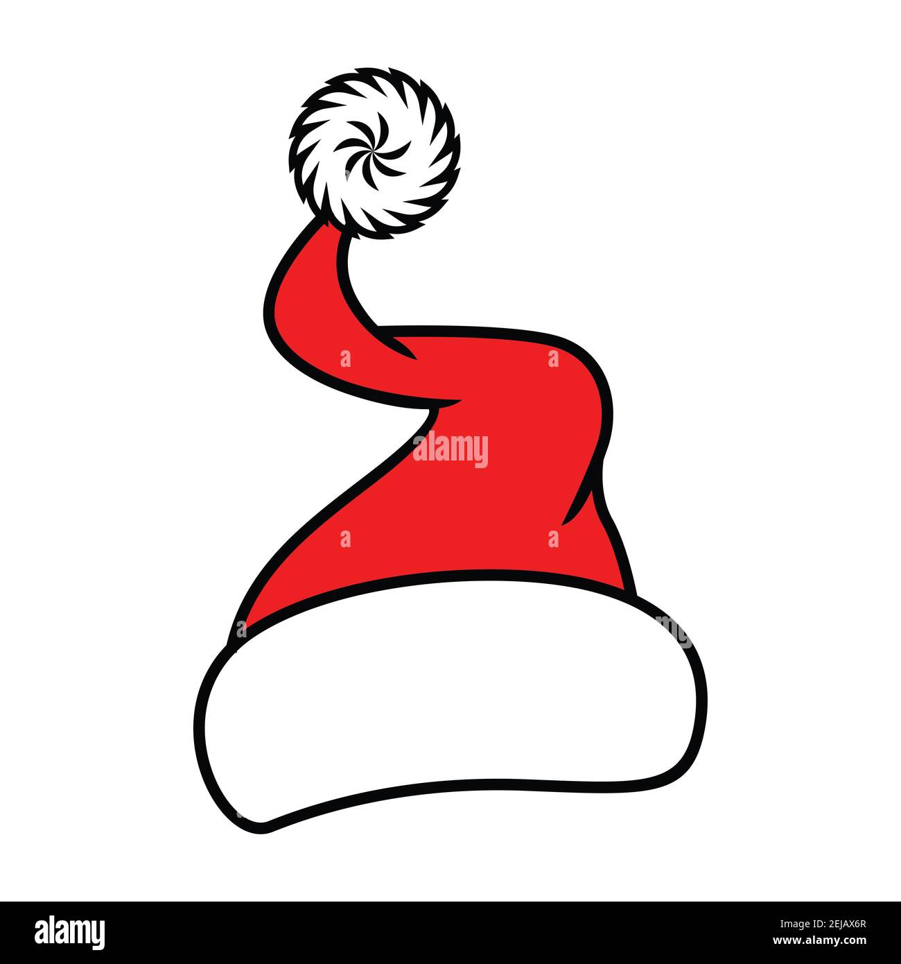 Santa Claus red hat on white background Stock Photo - Alamy