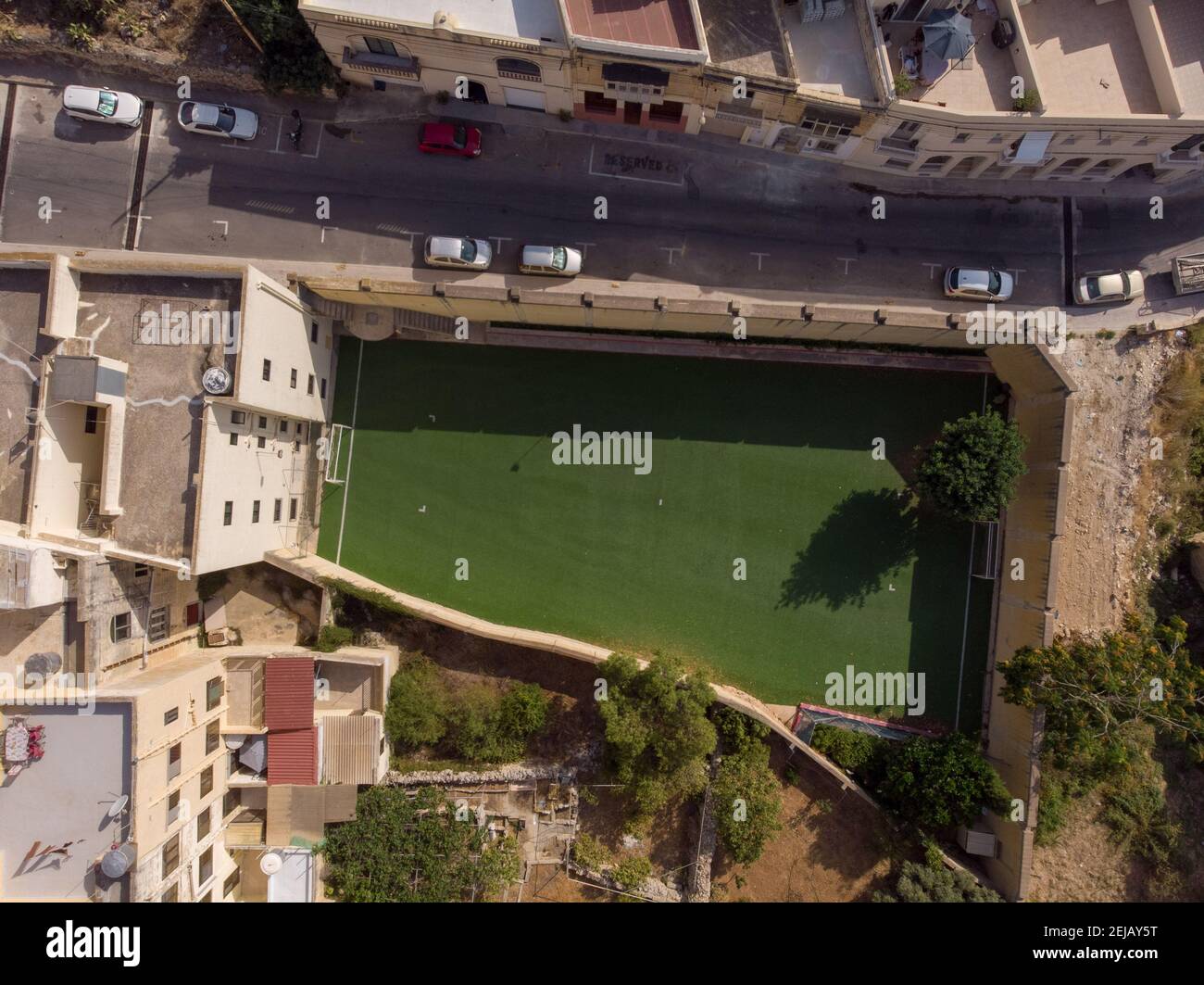 Aerial view soccer field hi-res stock photography and images - Alamy