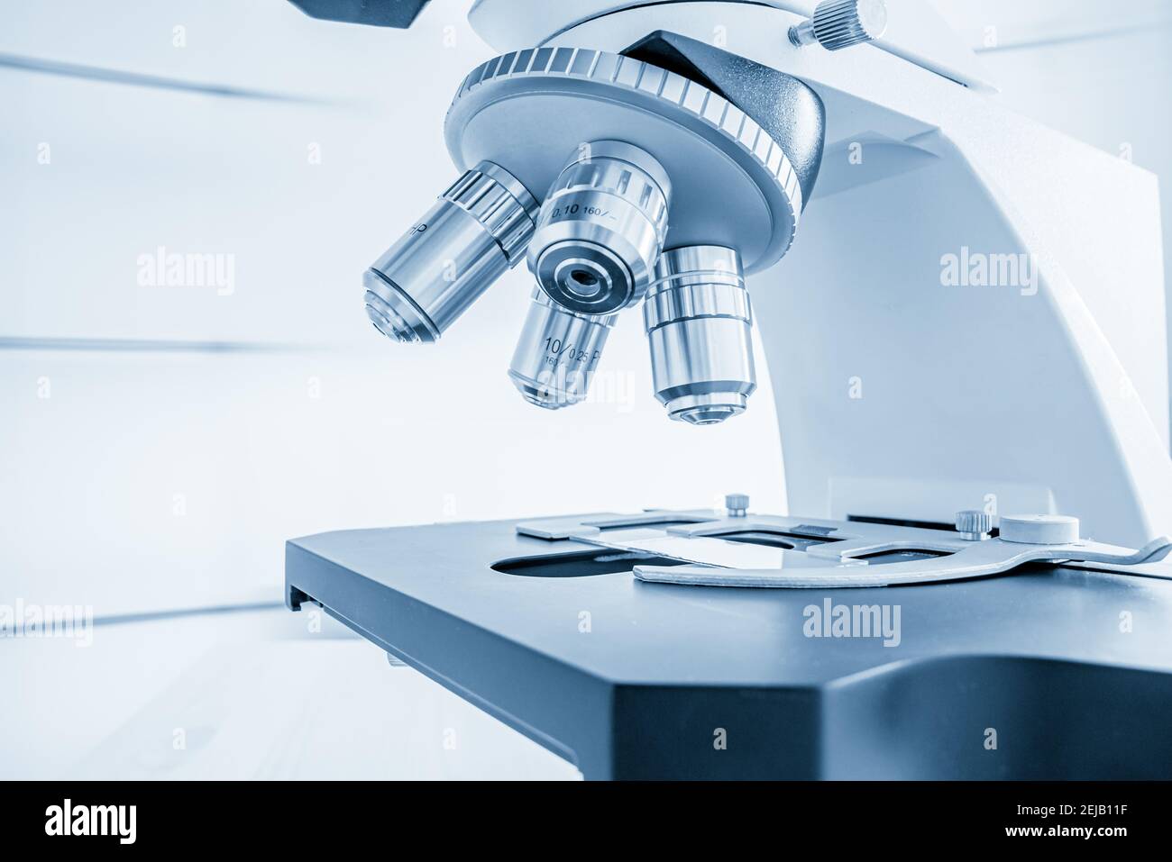 laboratory, microscope for chemistry biology test samples, examining ...