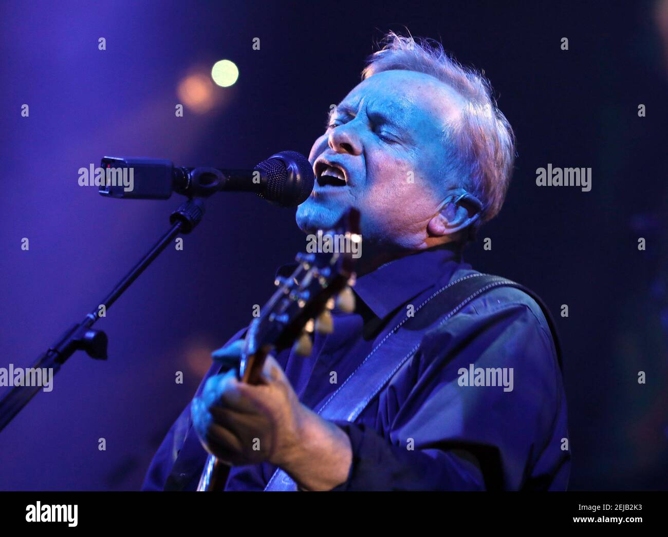 MIAMI BEACH, FL - JANUARY 15: Bernard Sumner of New Order performs on ...