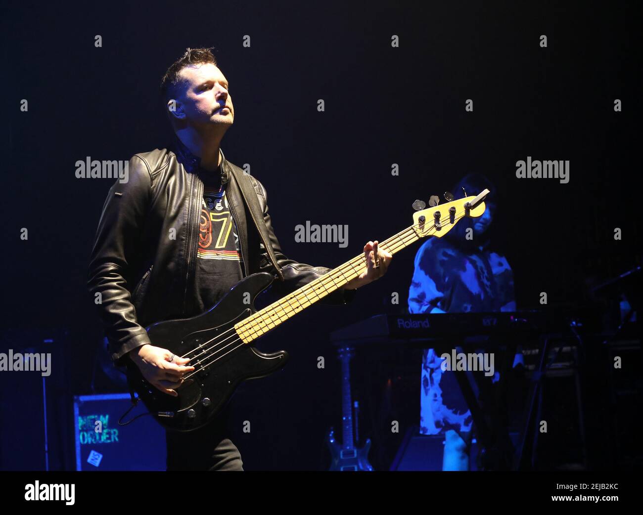 MIAMI BEACH, FL - JANUARY 15: Thomas Chapman of New Order performs on ...