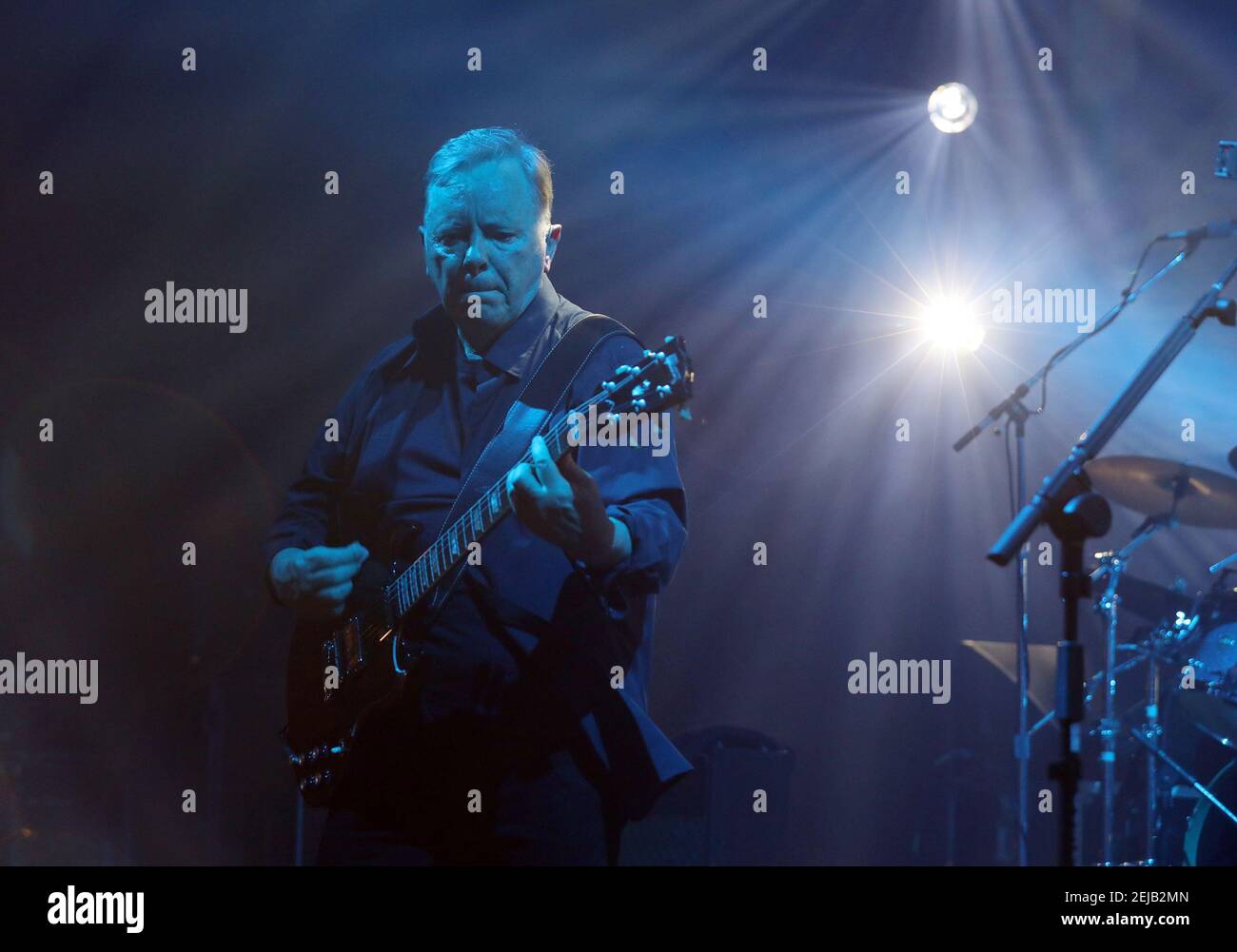 MIAMI BEACH, FL - JANUARY 15: Bernard Sumner of New Order performs on ...