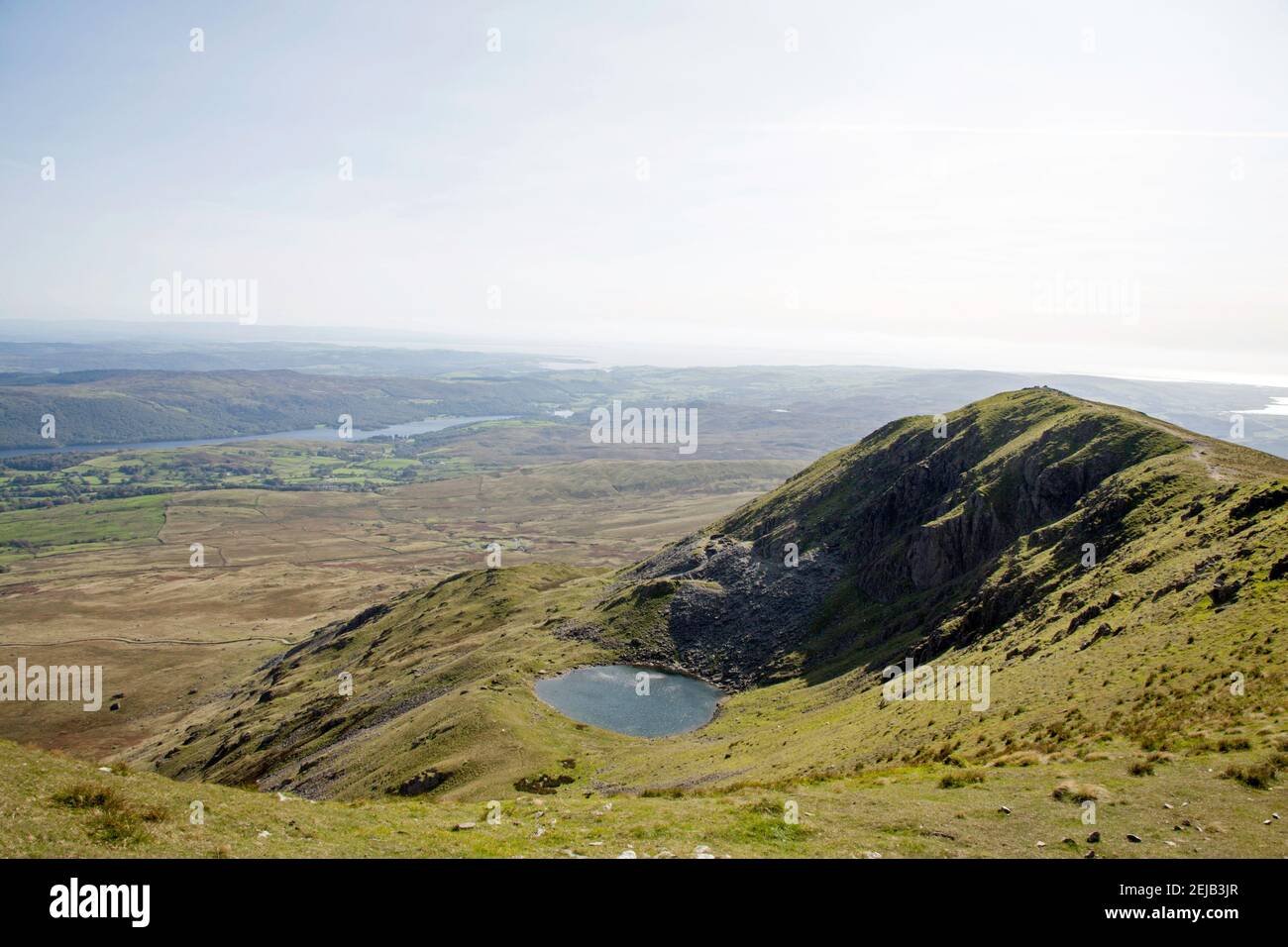 Blind Tarn blind Tarn Quarry and Coniston Water viewed from the ridge ...