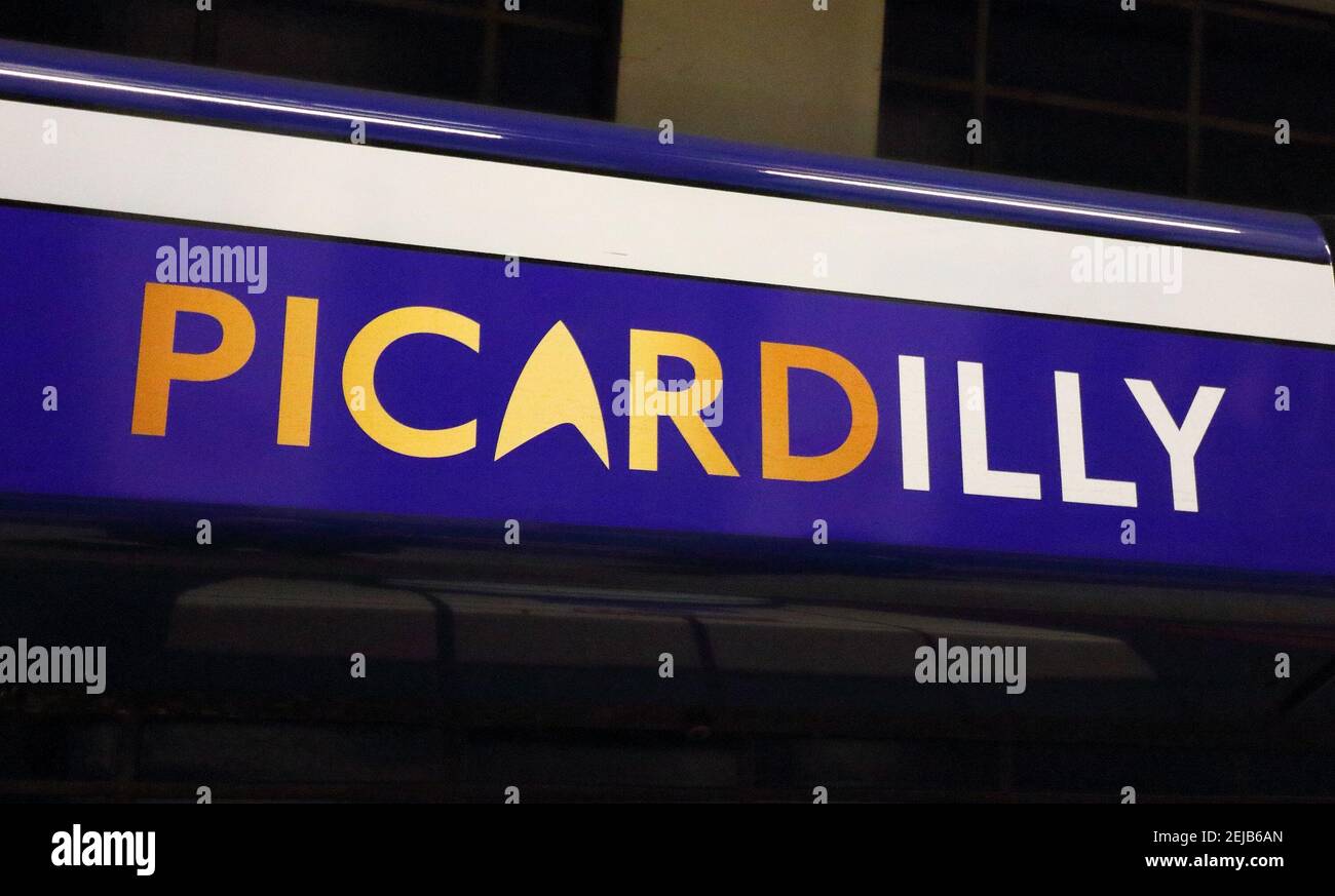 Name of station changed at top of each platform - blue for Piccadilly ...