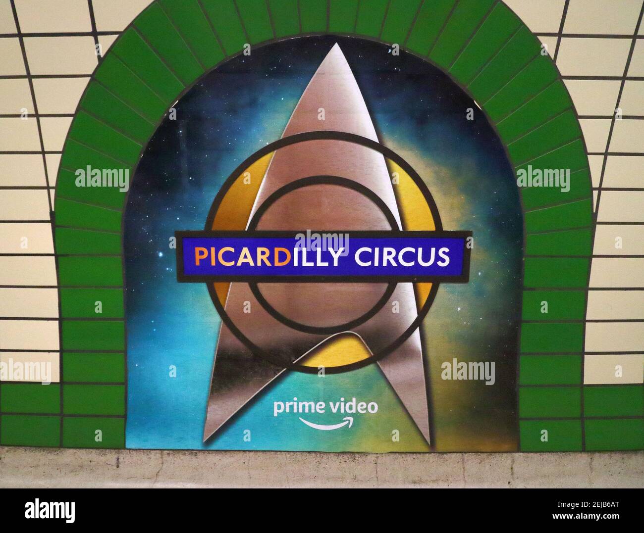 Roundels showing the new display of Star Trek insignia on the platforms ...