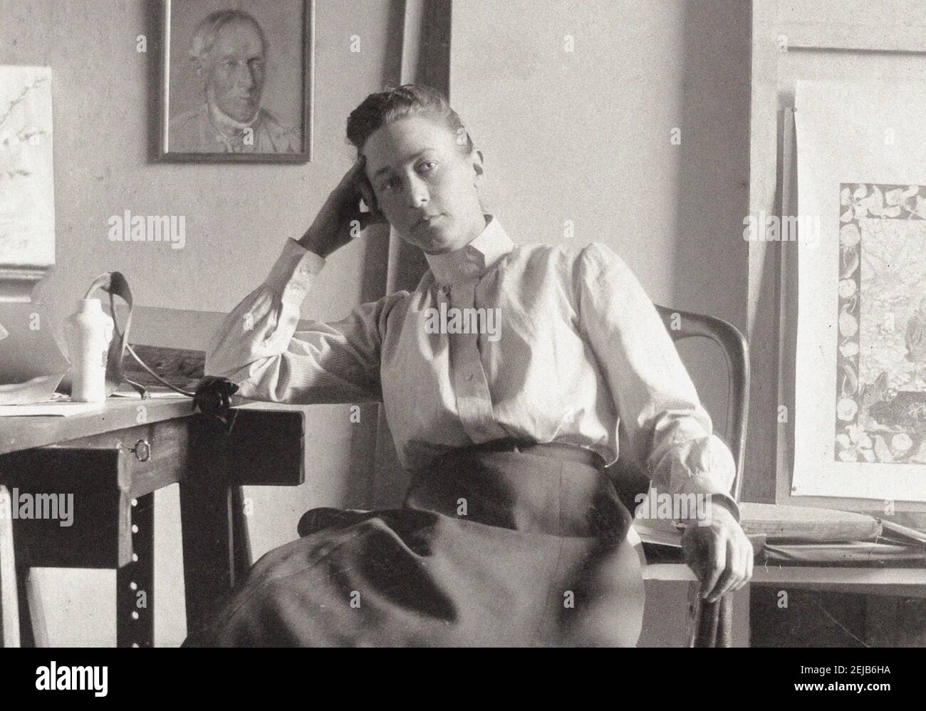 Hilma af Klint in her studio at Hamngatan, Stockholm. Museum: Courtesy ...