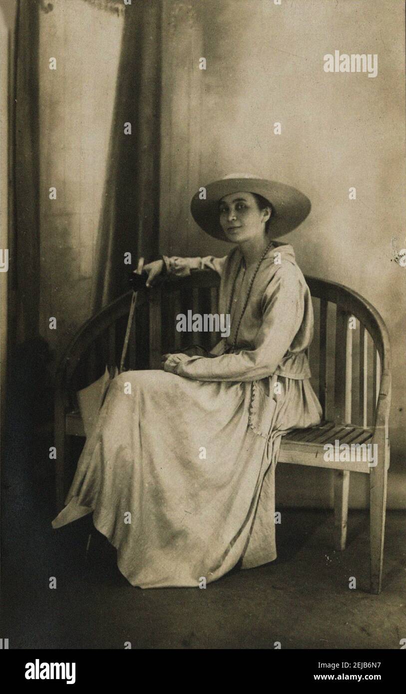 Natalia Sergeevna Goncharova (1881-1962) in San Sebastián. Museum: PRIVATE COLLECTION. Author ...