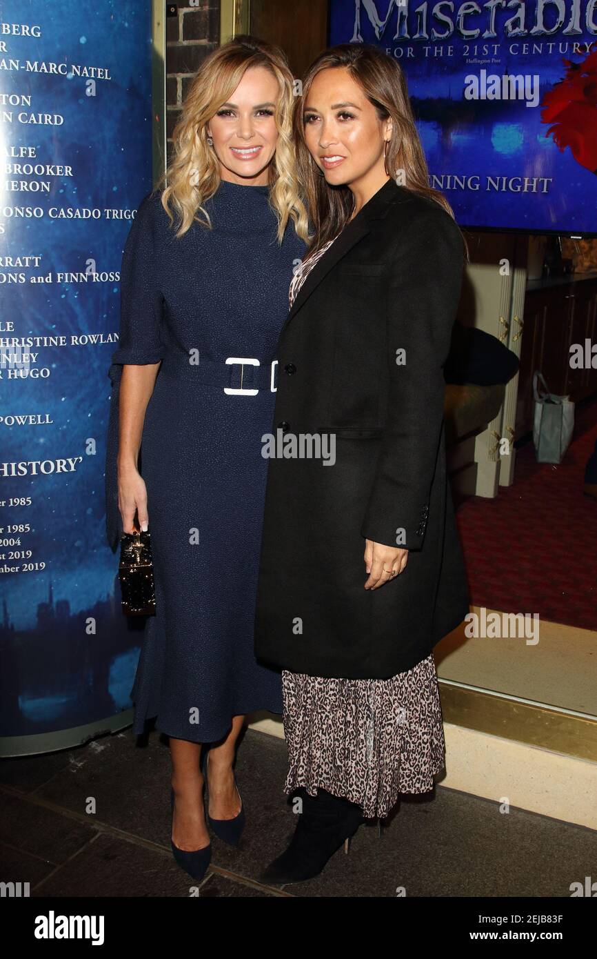 Amanda Holden and Myleene Klass attend the Les Miserables Gala Press ...
