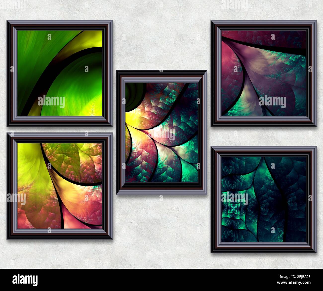 3D Combo multi framed fractal artwork for creative art,design and ...