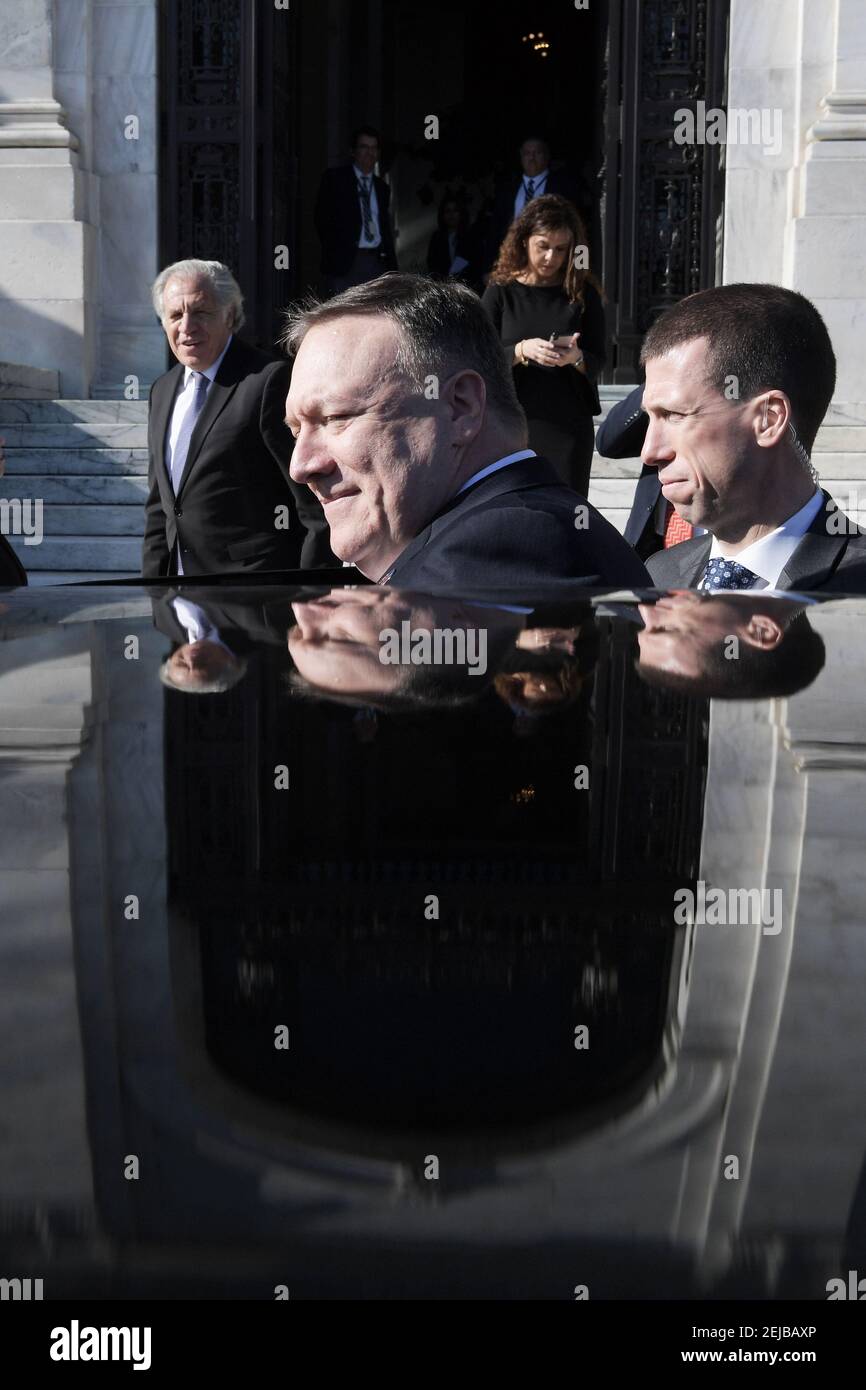 US Secretary of State Department Mike Pompeo and OAS Secretary General ...