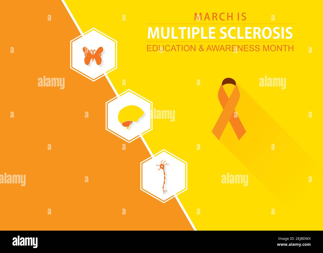 vector illustration of multiple sclerosis education and awareness month ...