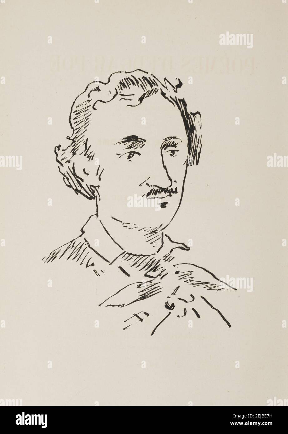 Portrait of Edgar Allan Poe (1809-1849). Museum: PRIVATE COLLECTION ...