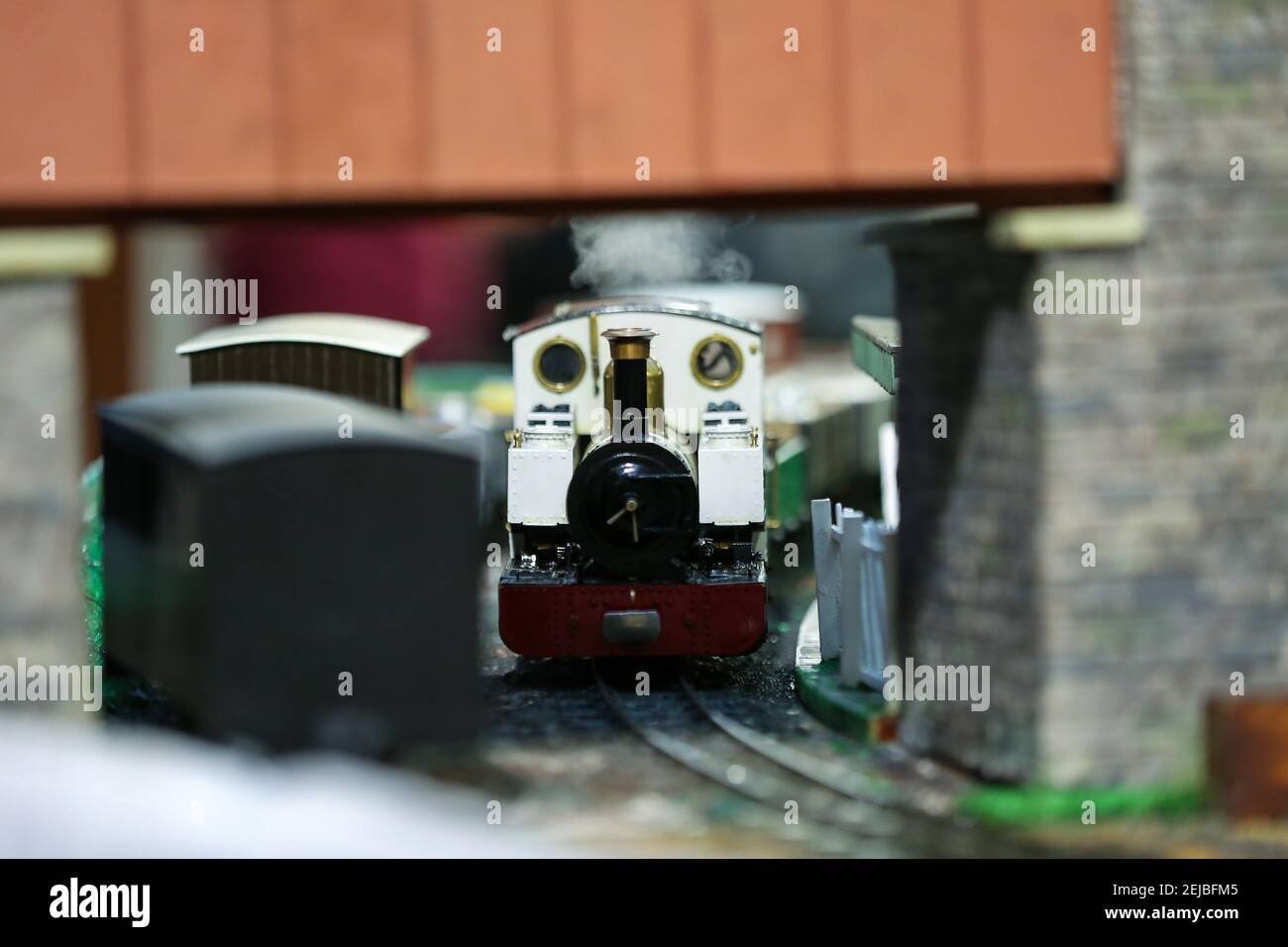 Miniature train models displayed during the exhibition at Alexandra ...