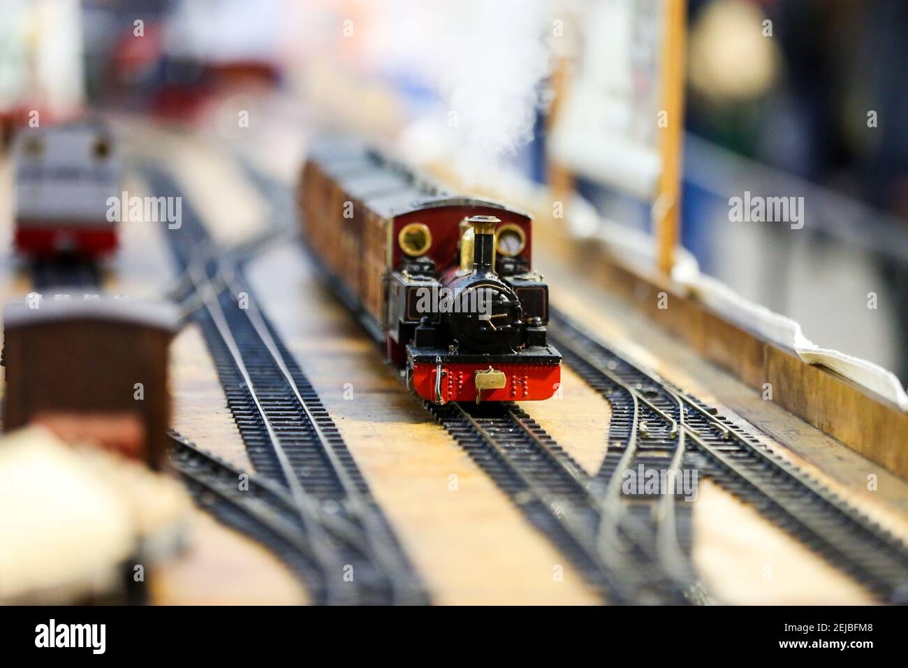 A miniature train model displayed during the exhibition at Alexandra ...