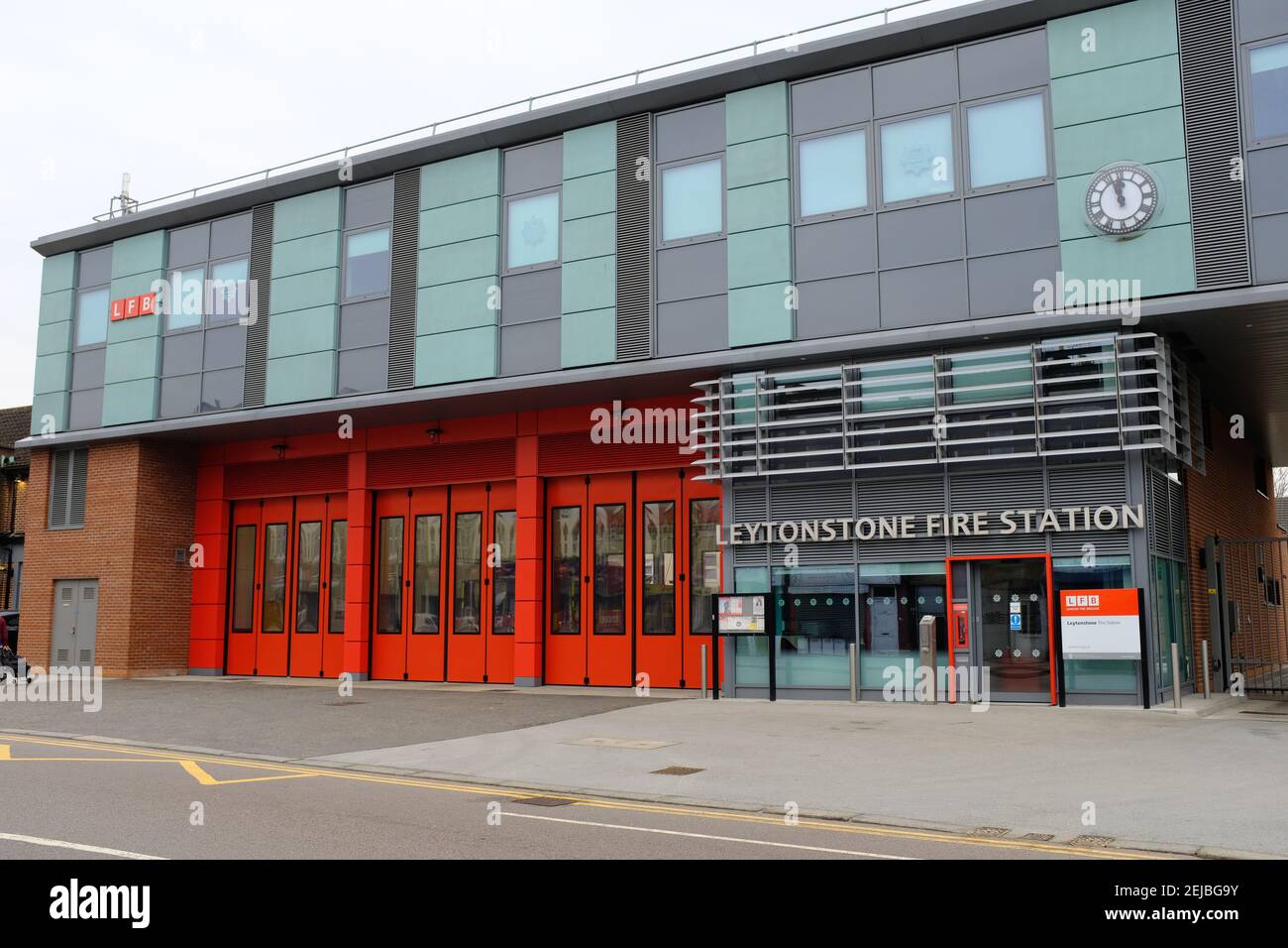 LEYTONSTONE, LONDON - 22ND FEBRUARY 2021: Leytonstone Fire Station on ...