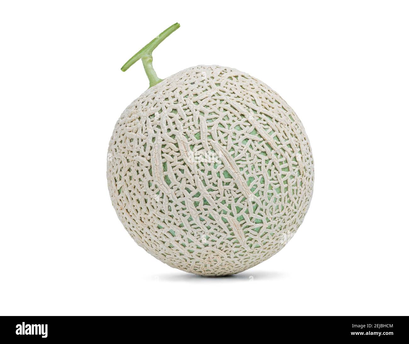 Fresh sweet green melon on over white background Stock Photo - Alamy