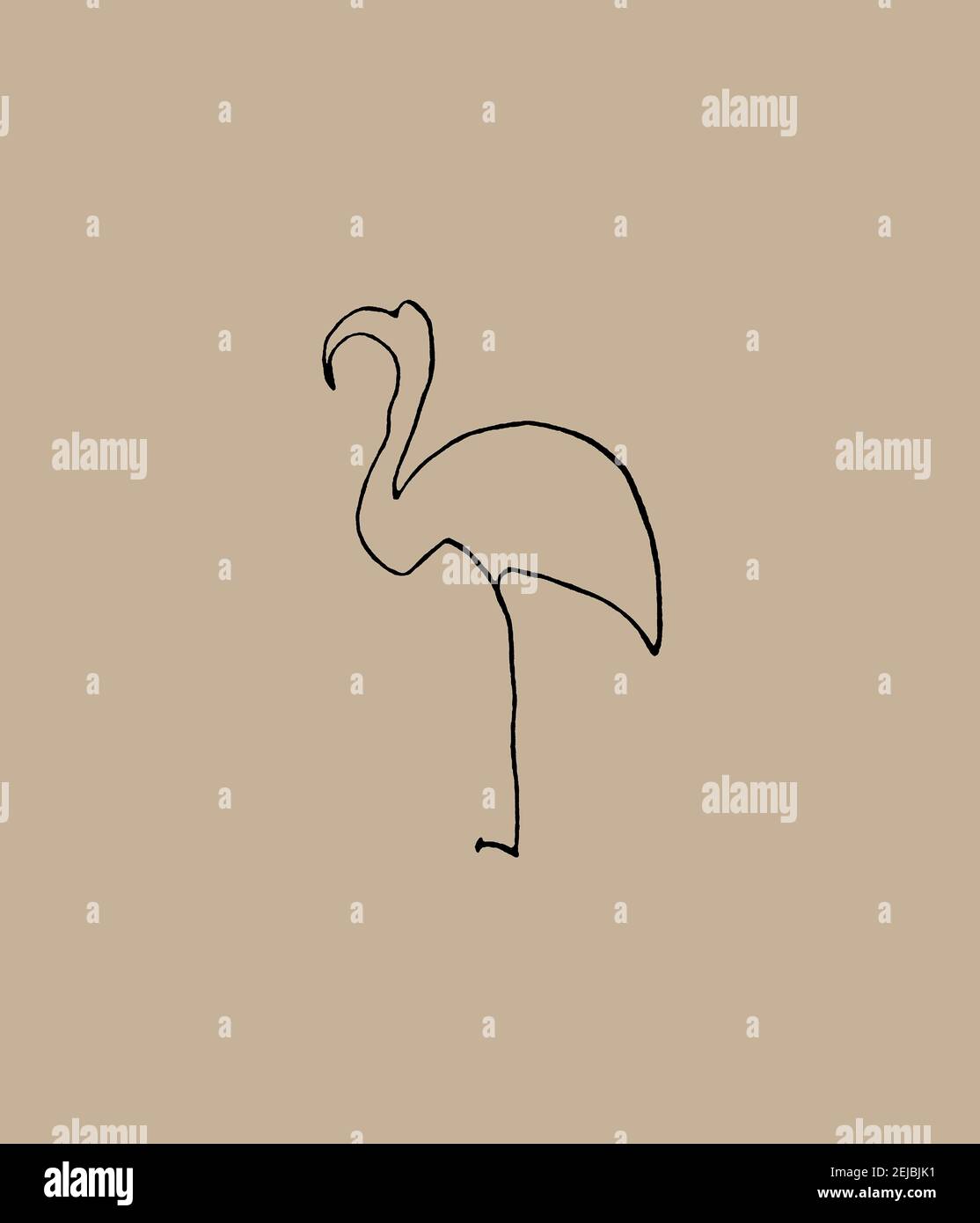 Flamingo. Museum: PRIVATE COLLECTION. Author: PABLO PICASSO Stock Photo ...