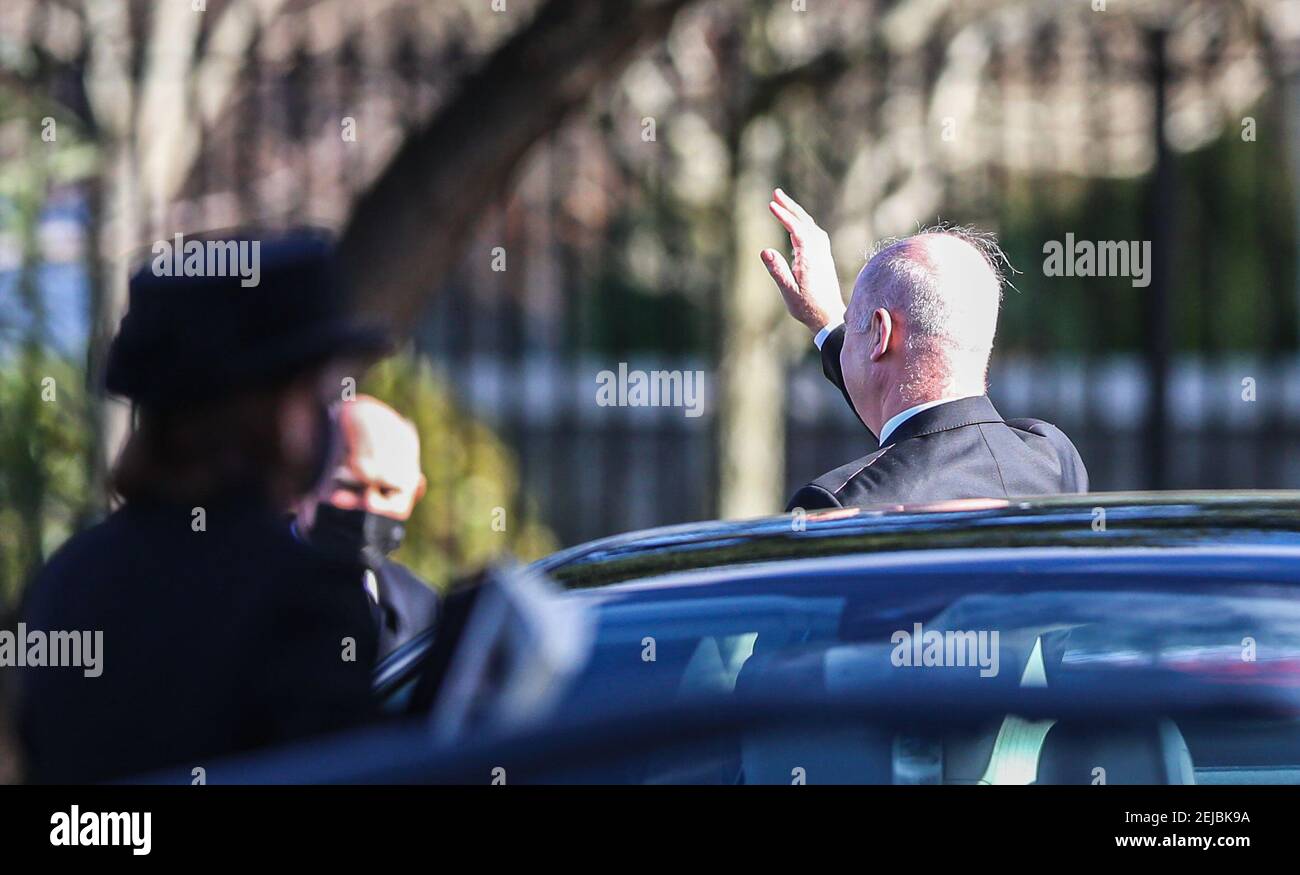 Ireland's chief medical officer Dr Tony Holohan waves to well wishers ...