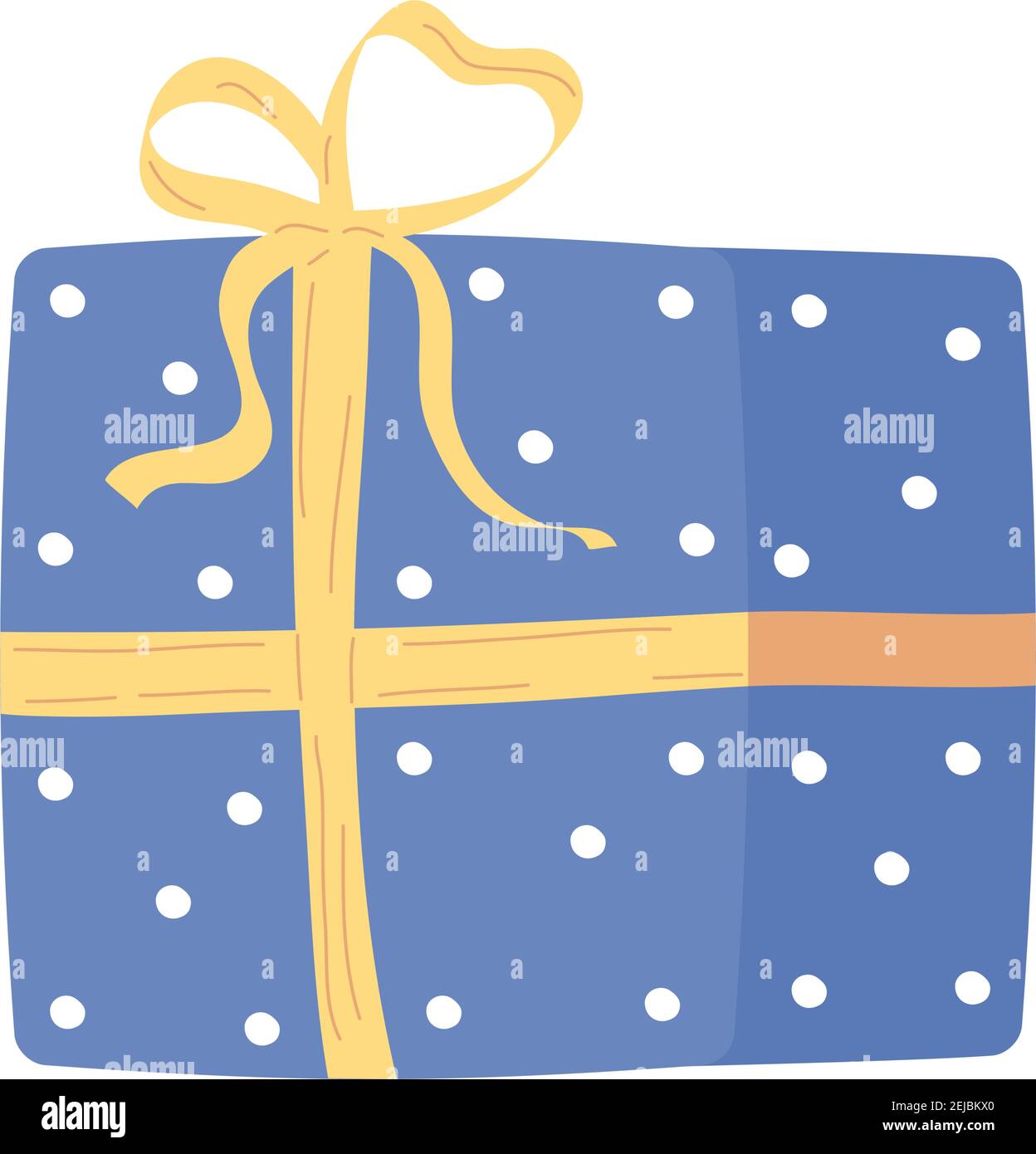 blue giftbox present packing isolated icon vector illustration design ...