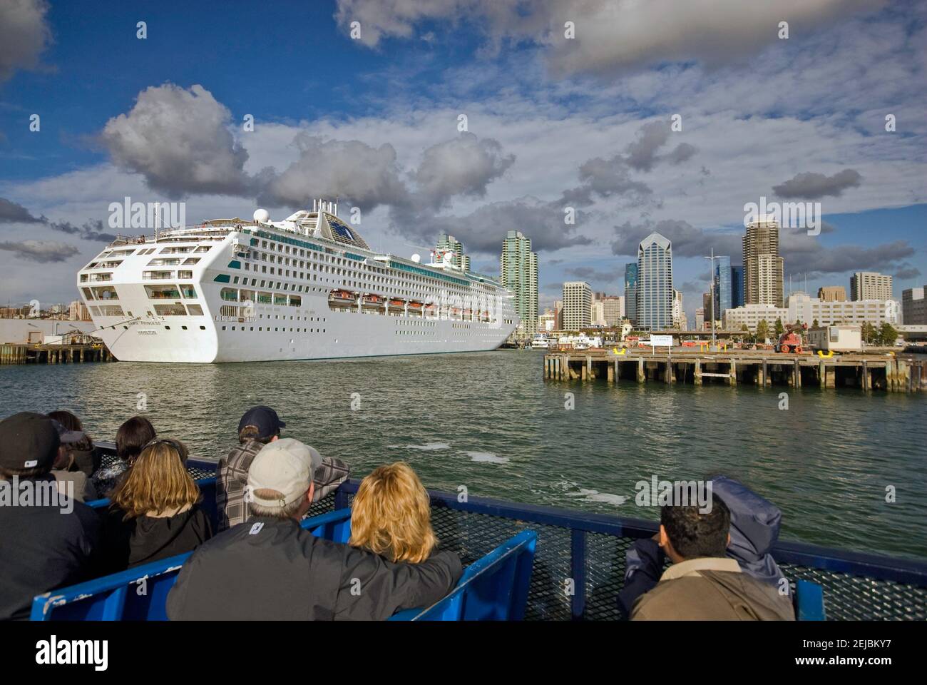 Dawn Princess cruise ship at Embarcadero terminal, seen from excursion ...
