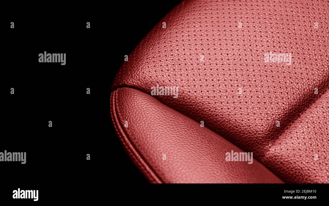 Red leather interior of car hi-res stock photography and images - Alamy