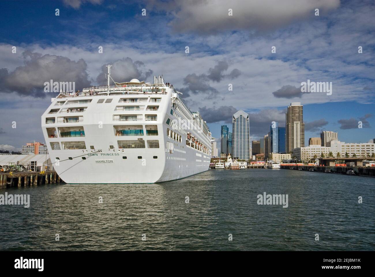 Dawn Princess cruise ship at Embarcadero terminal in San Diego ...