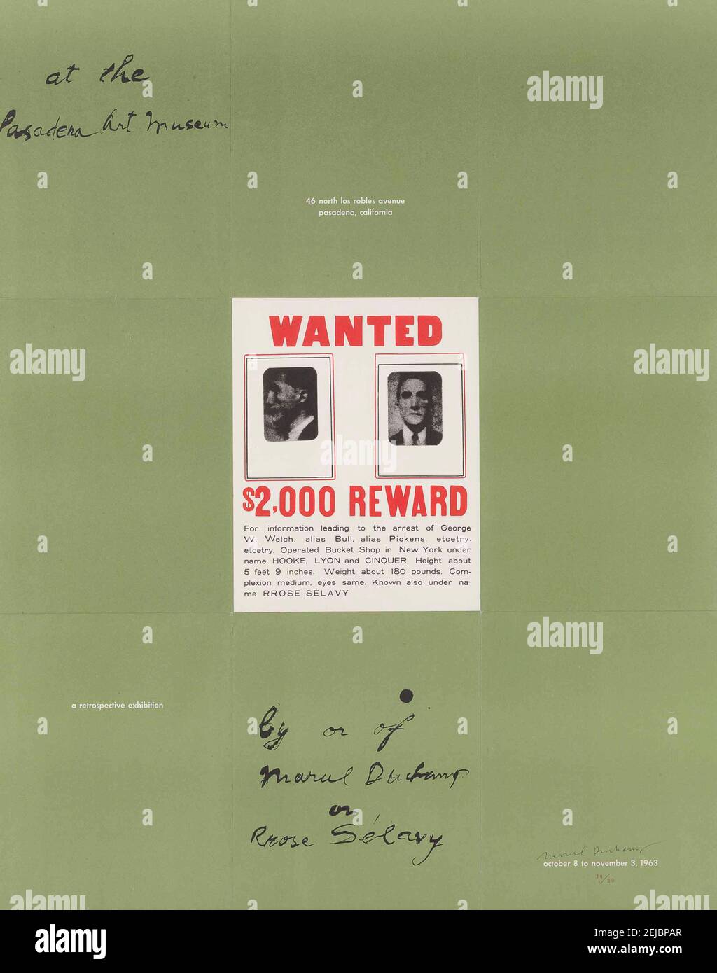 A Poster Within a Poster: Wanted $2,000 Reward. Museum: PRIVATE ...