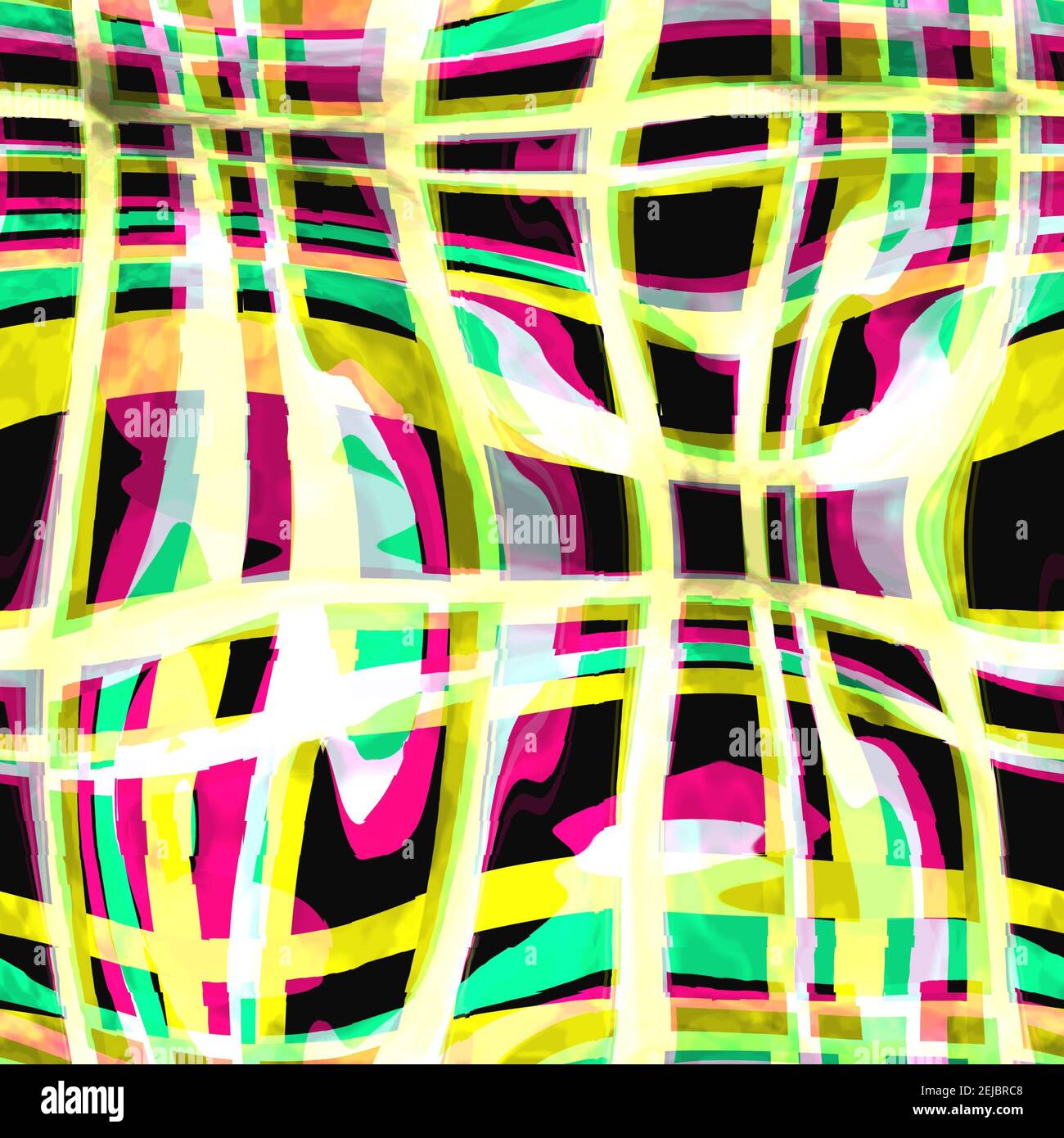 Artwork of different light diffraction in various broken glass ...