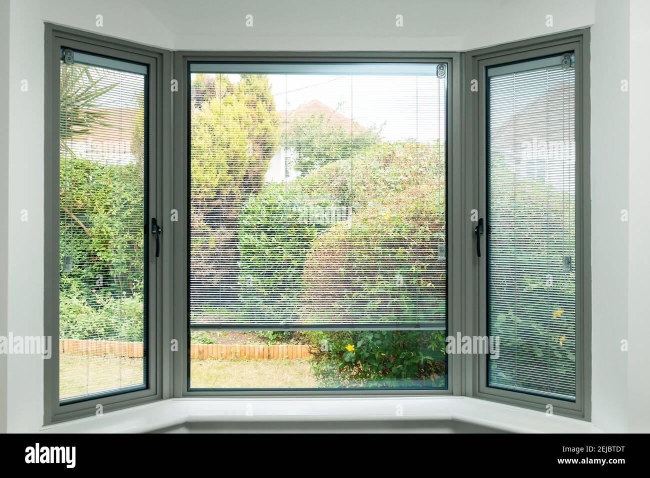 Details of modern double glazed windows with and without handles Stock ...