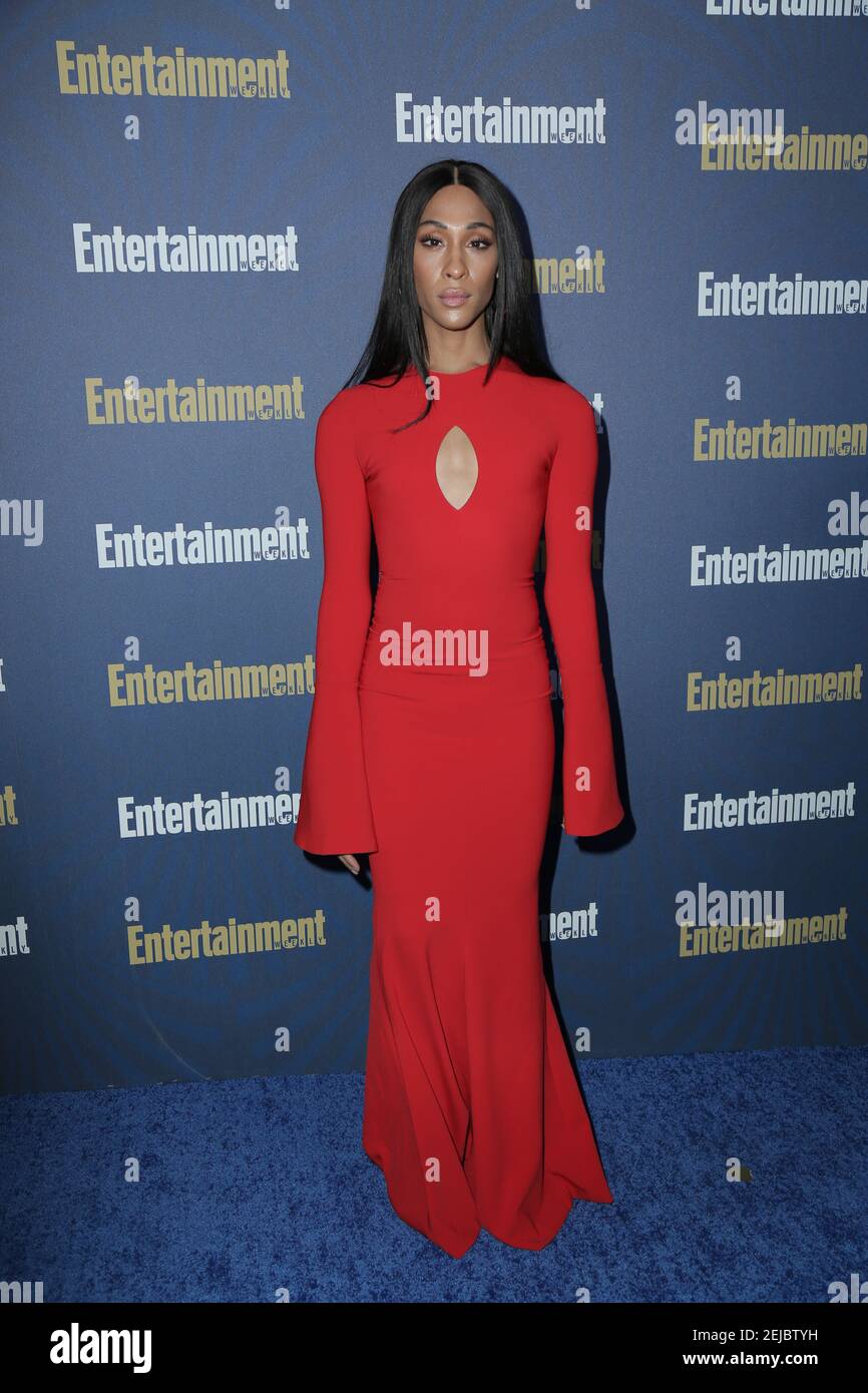 Mj Rodriguez walking the red carpet at Entertainment Weekly’s Official Pre-SAG Awards ...