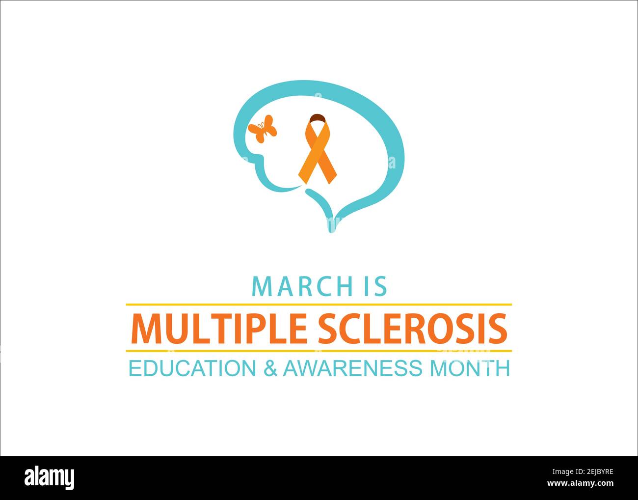 vector illustration of multiple sclerosis education and awareness month ...